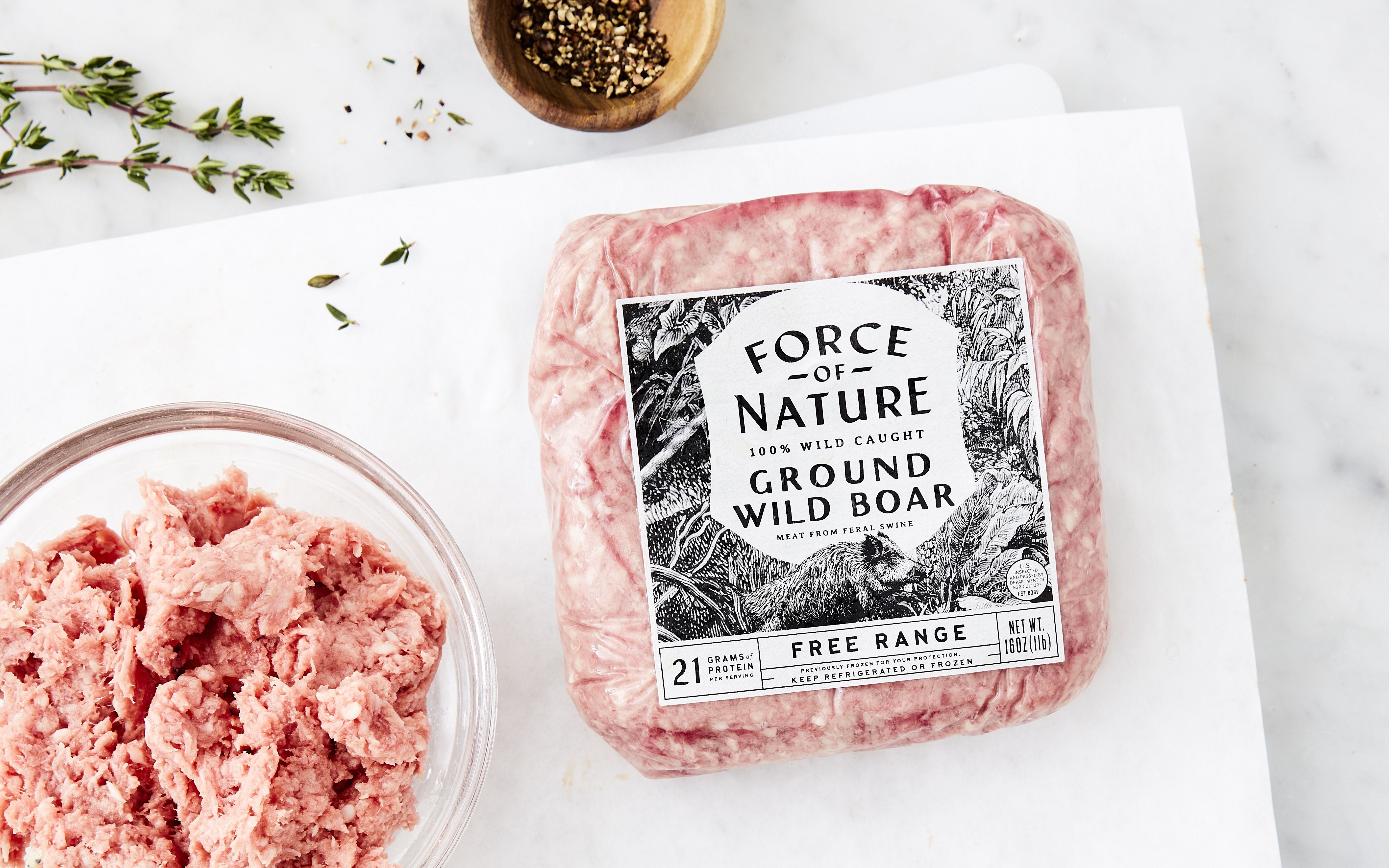 Ground Wild Boar | 16 oz | Force of Nature | Good Eggs