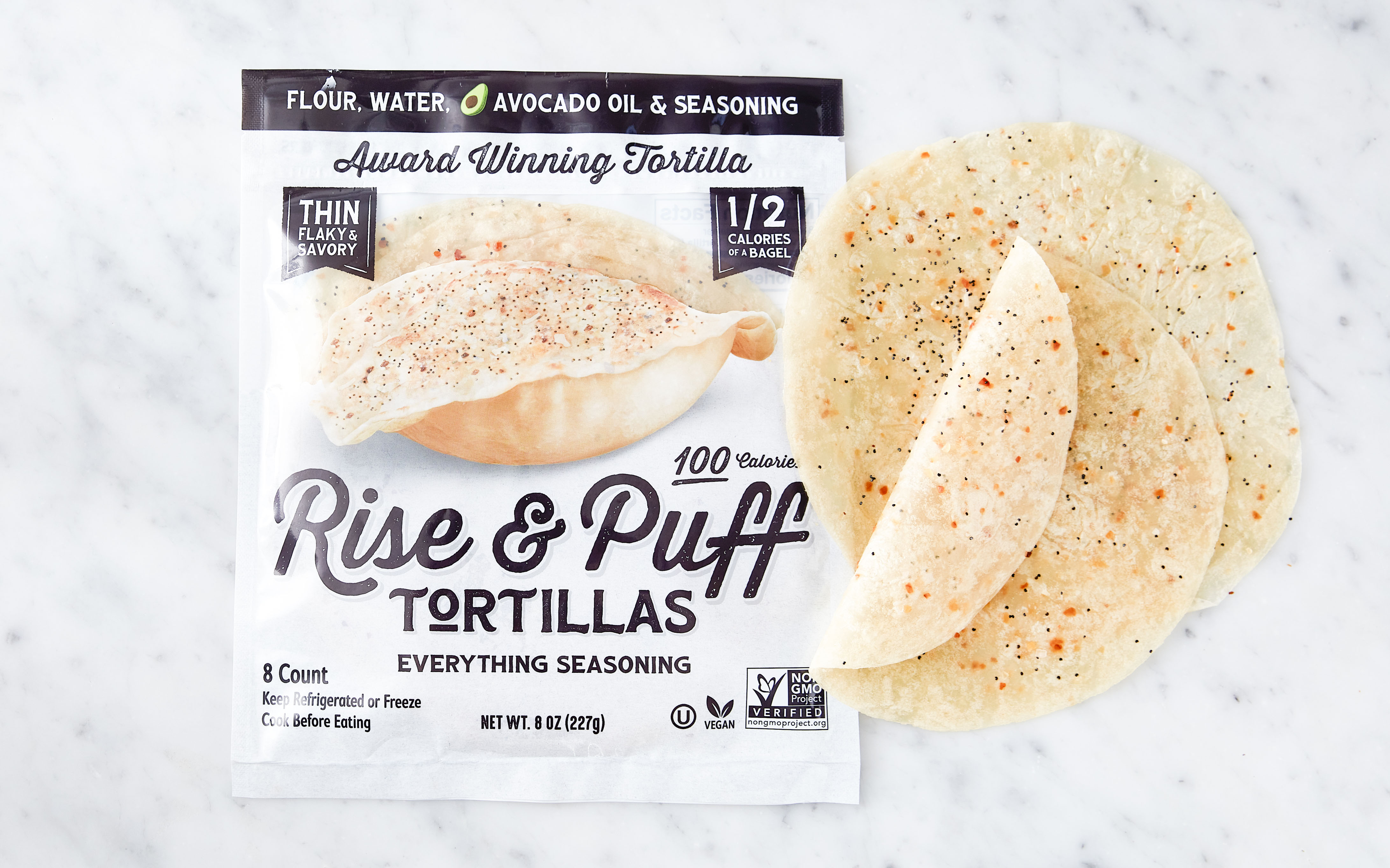 Rise & Puff Everything Tortilla | 8 oz | Rise & Puff | Good Eggs