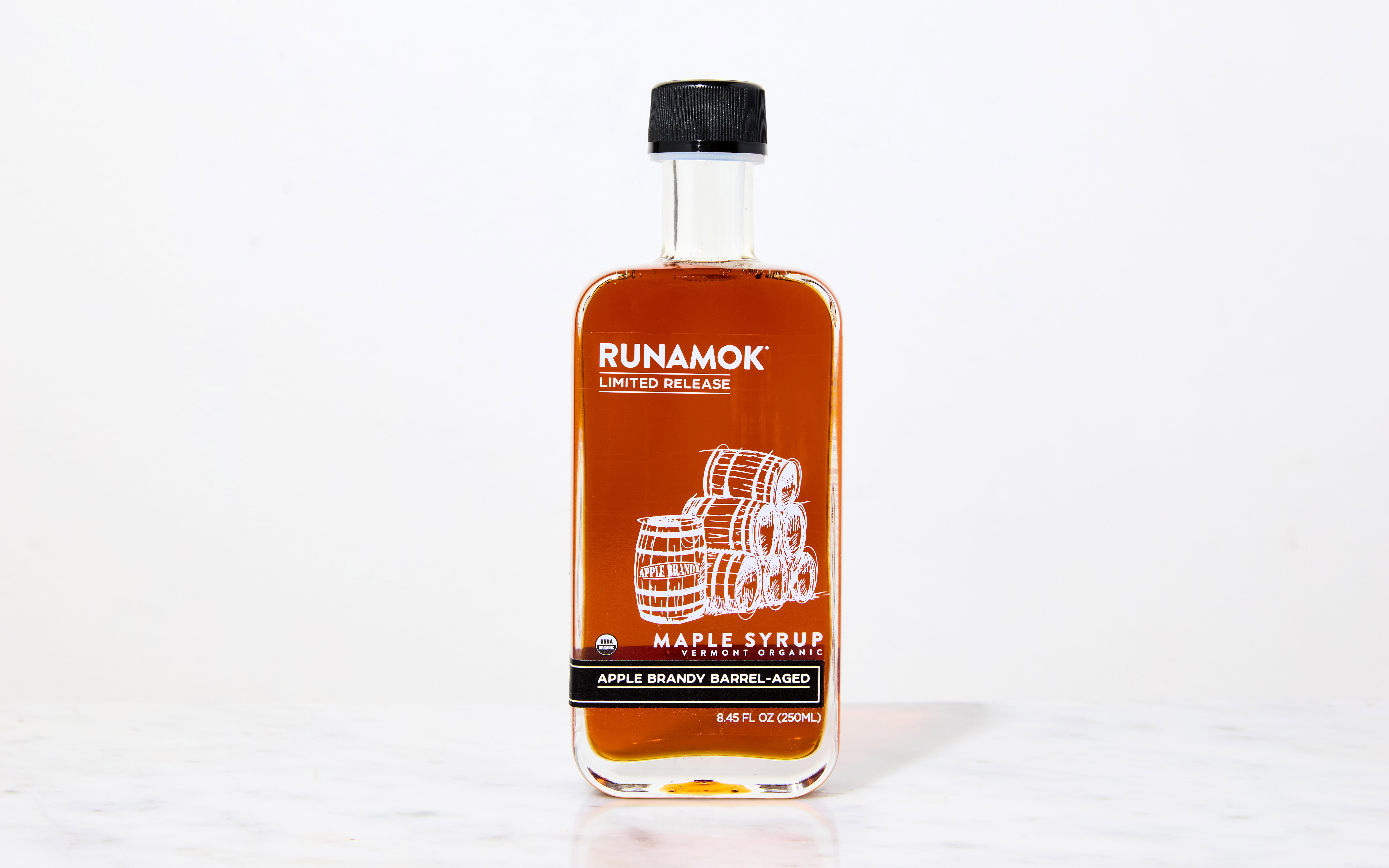 Organic Apple Brandy Barrel-Aged Maple Syrup | 250 ml | Runamok | Good Eggs