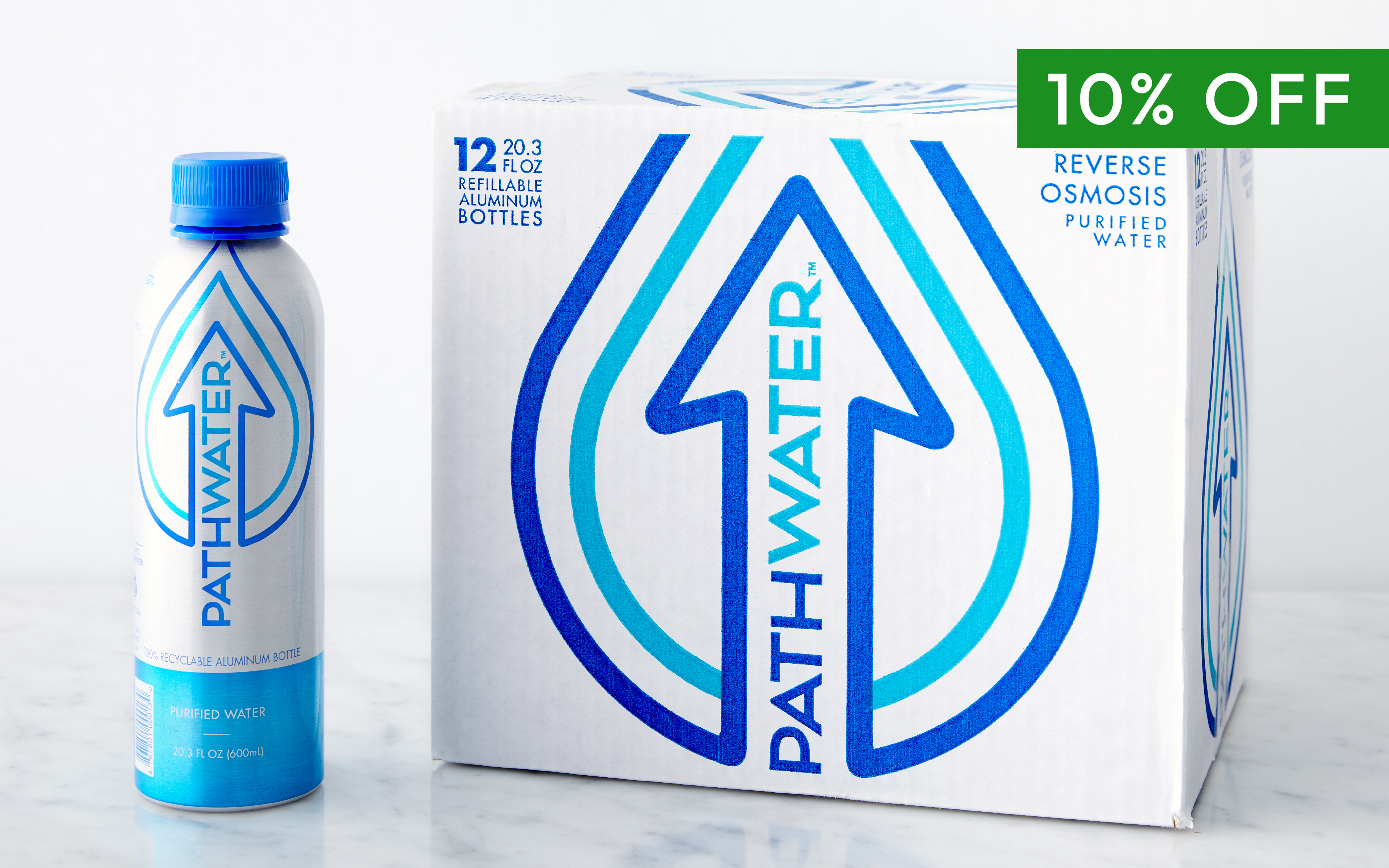 Case of Purified Water in Refillable Aluminum Bottle | 12 count ...