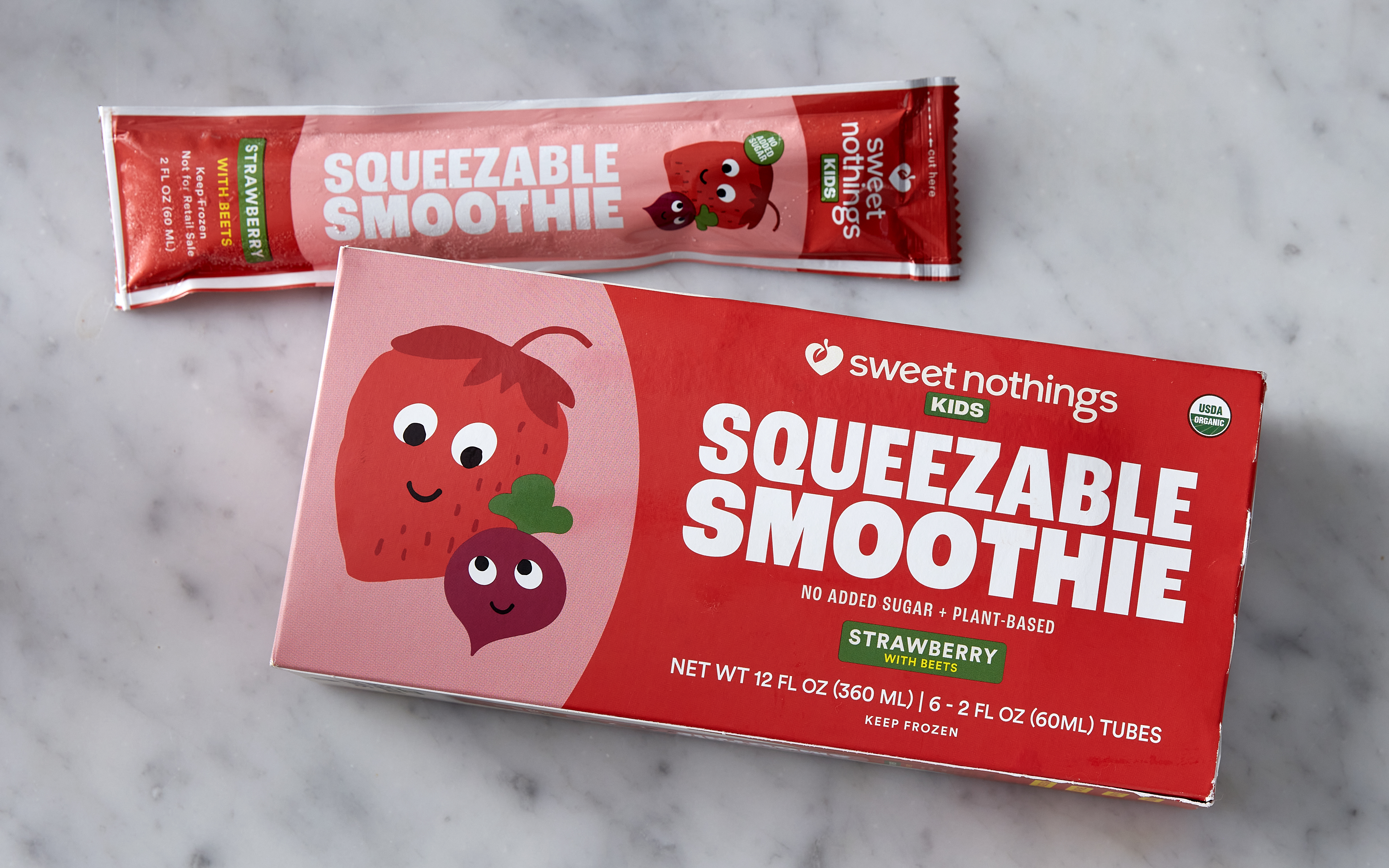 Strawberry with Beet Kids Squeezable Smoothies | 6 count | Sweet ...