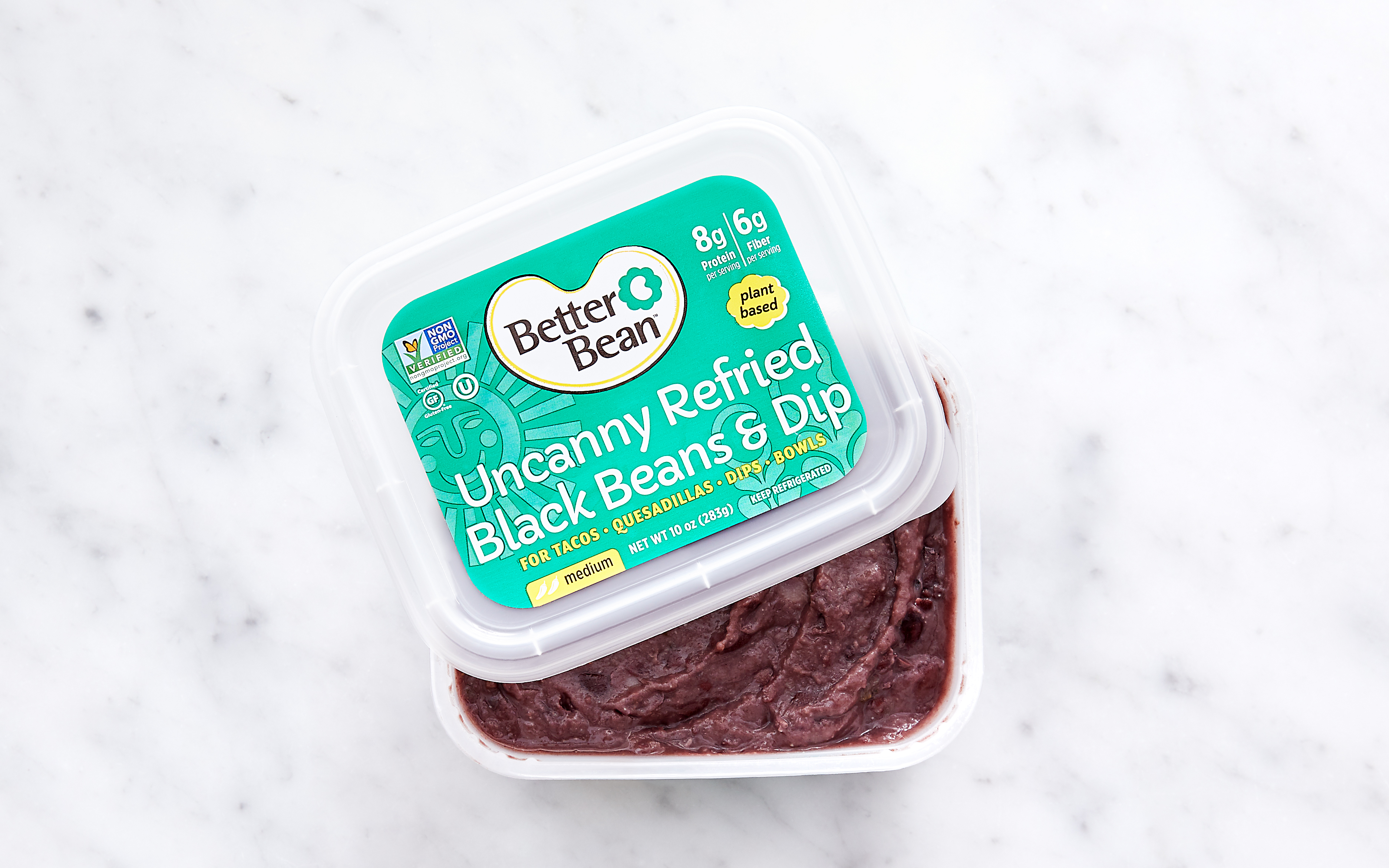 Uncanny Refried Black Beans & Dip | 10 oz | Better Bean | Good Eggs