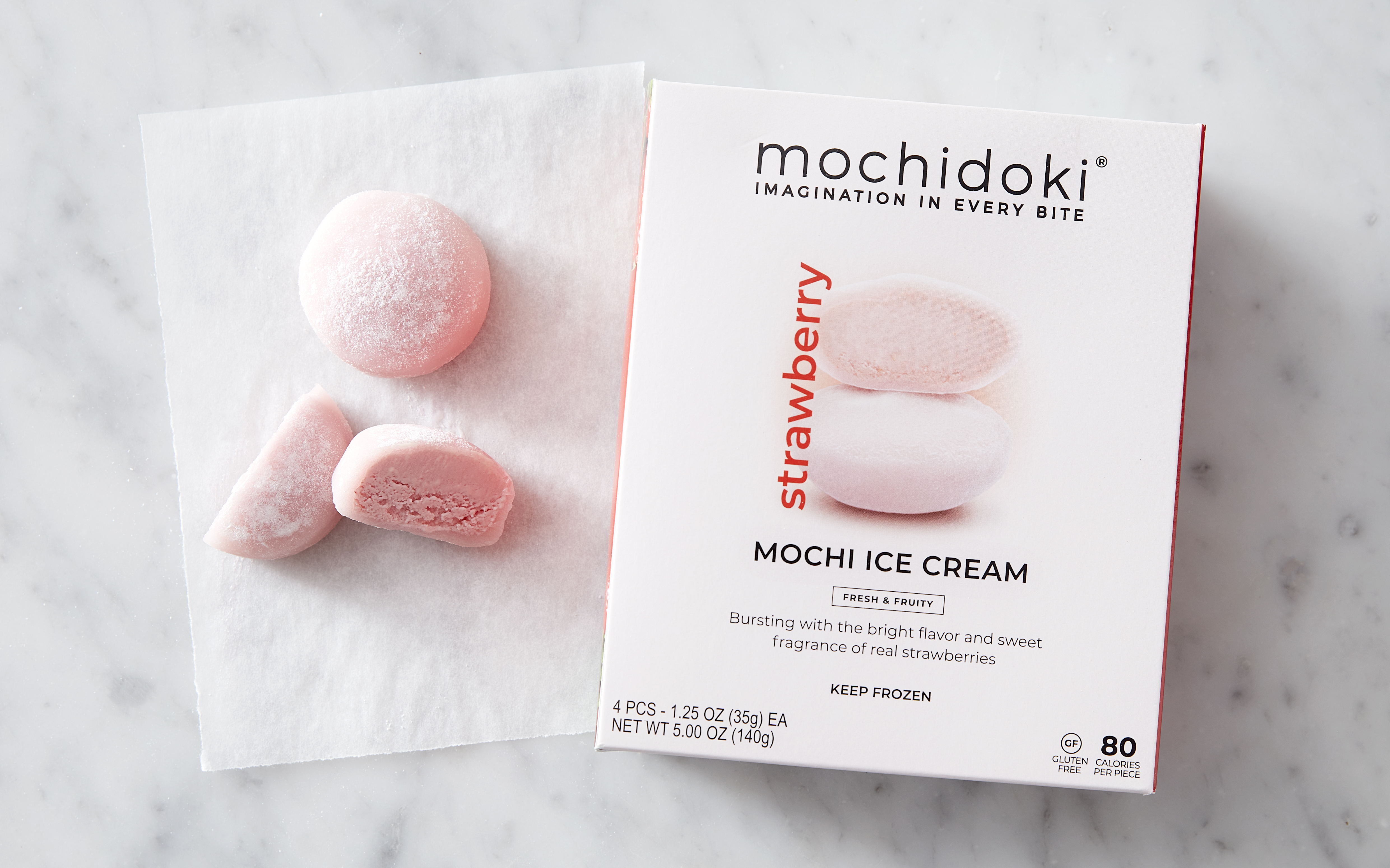 Strawberry Ice Cream Mochi | 4 count | Mochidoki | Good Eggs