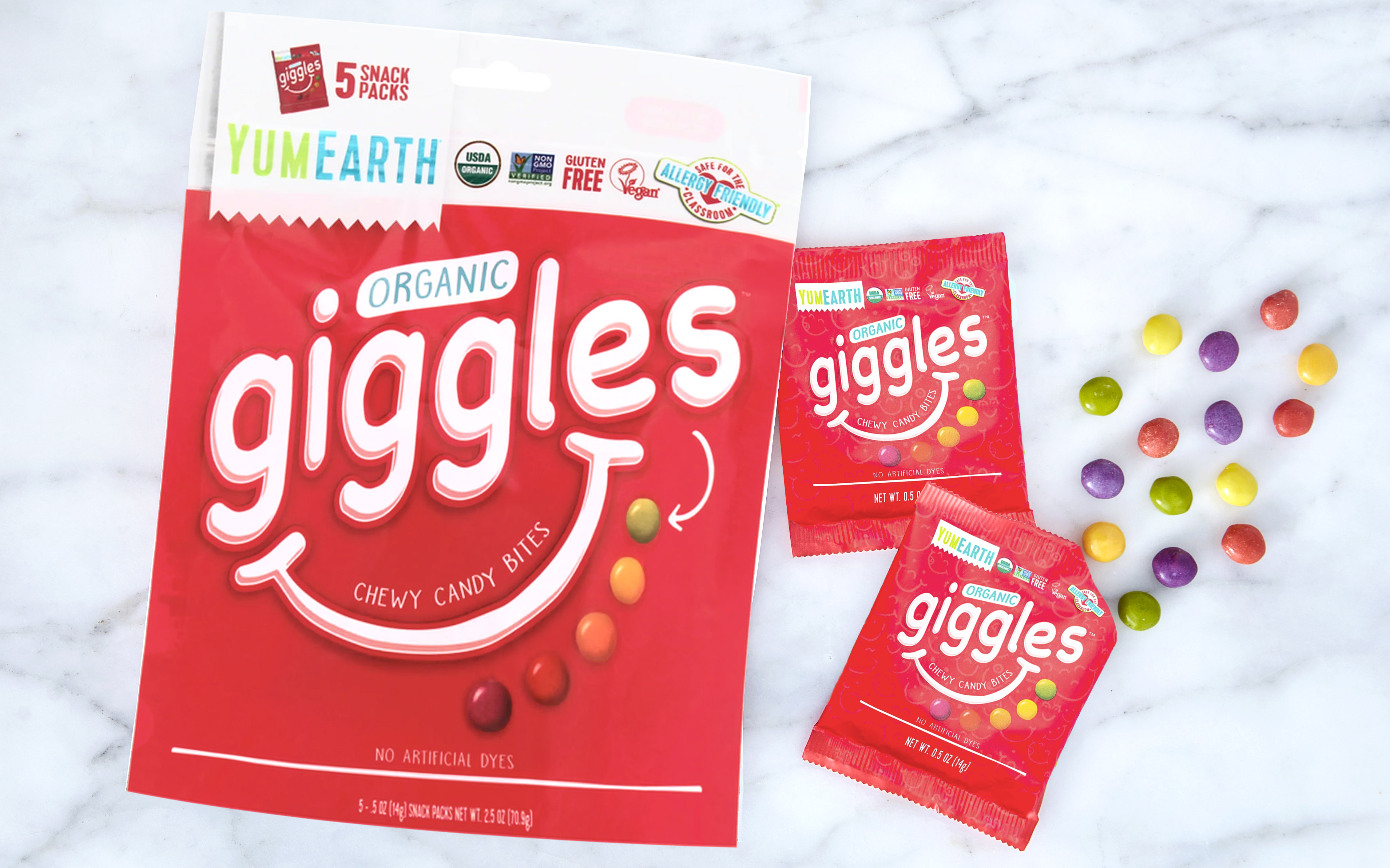 Organic Giggles Chewy Candy Bites | 5 count | YumEarth | Good Eggs