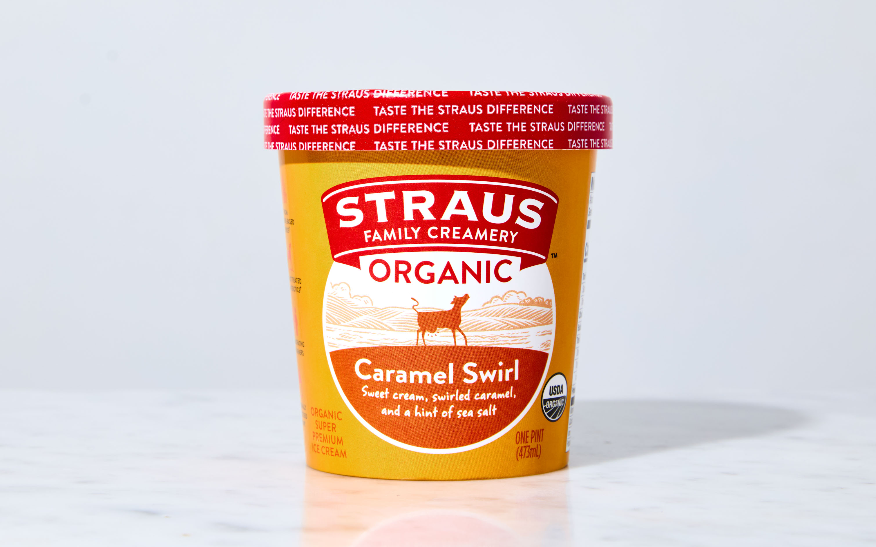 Organic Caramel Swirl Ice Cream | 16 oz | Straus Family Creamery | Good ...