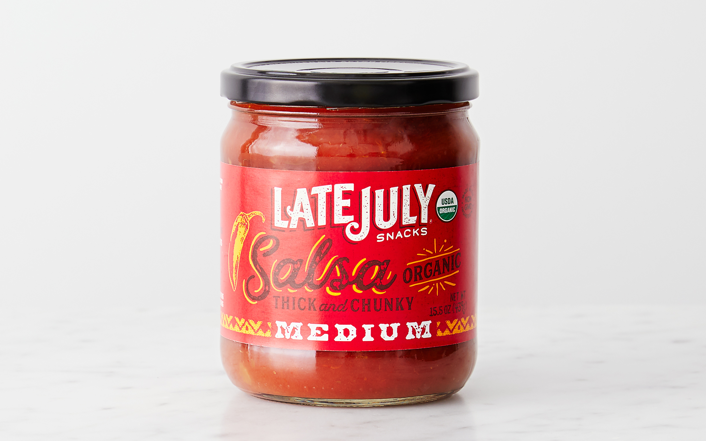 Organic Medium Jalapeño Salsa | 15.5 oz | Late July Organic Snacks ...