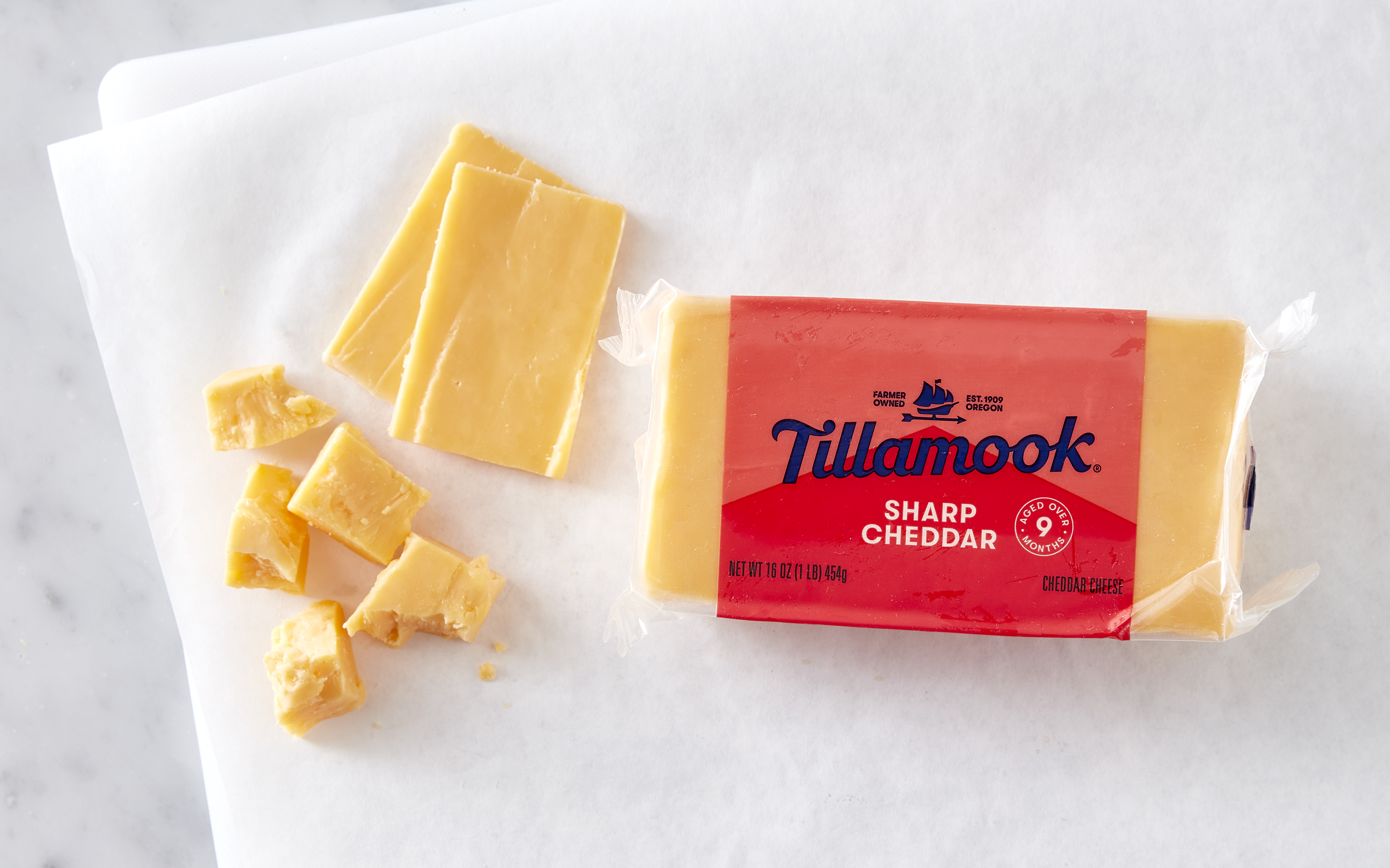 Sharp Cheddar Cheese Block | 16 oz | Tillamook | Good Eggs