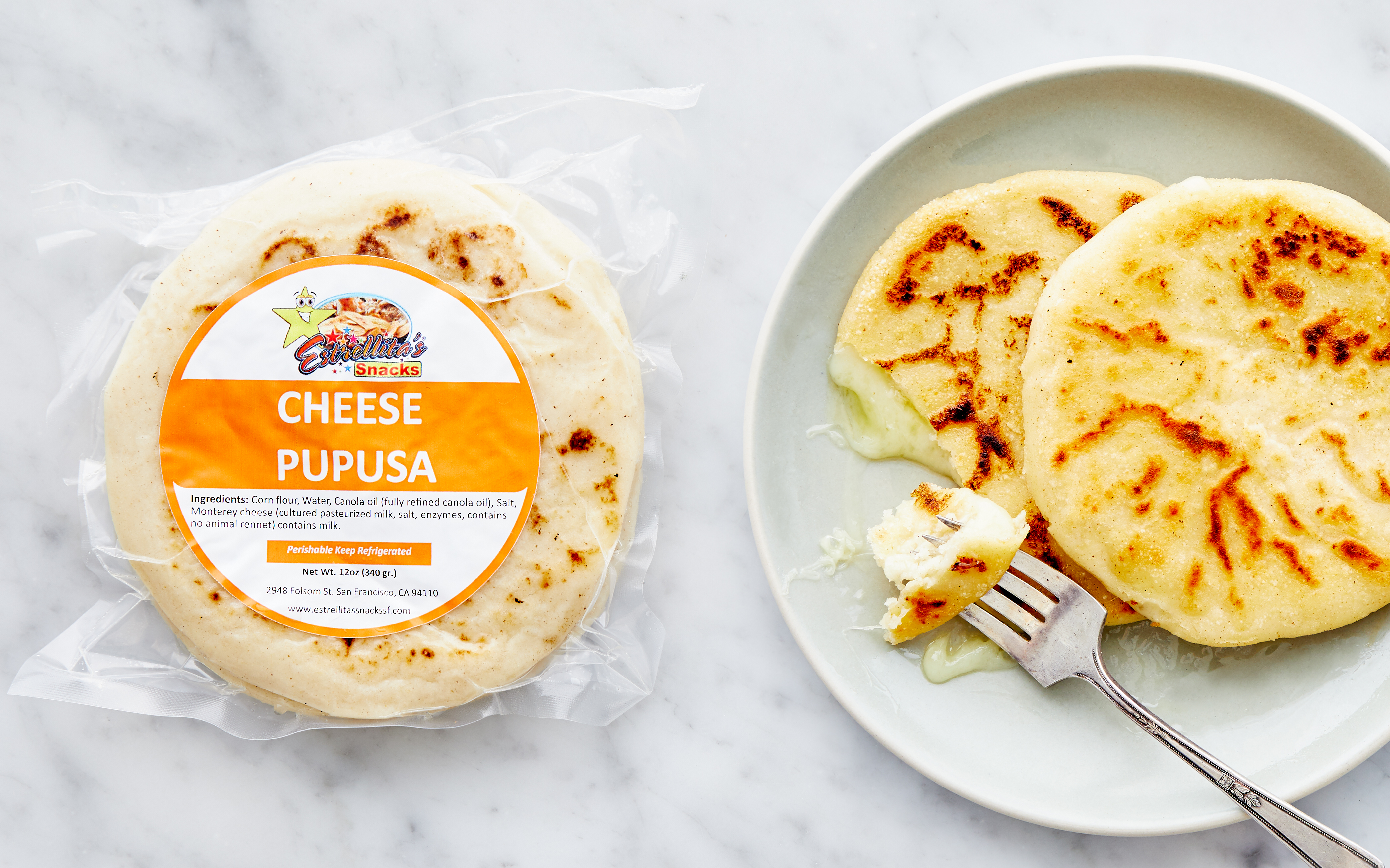 Cheese Pupusas | 2 count | Estrellita's Snacks | Good Eggs