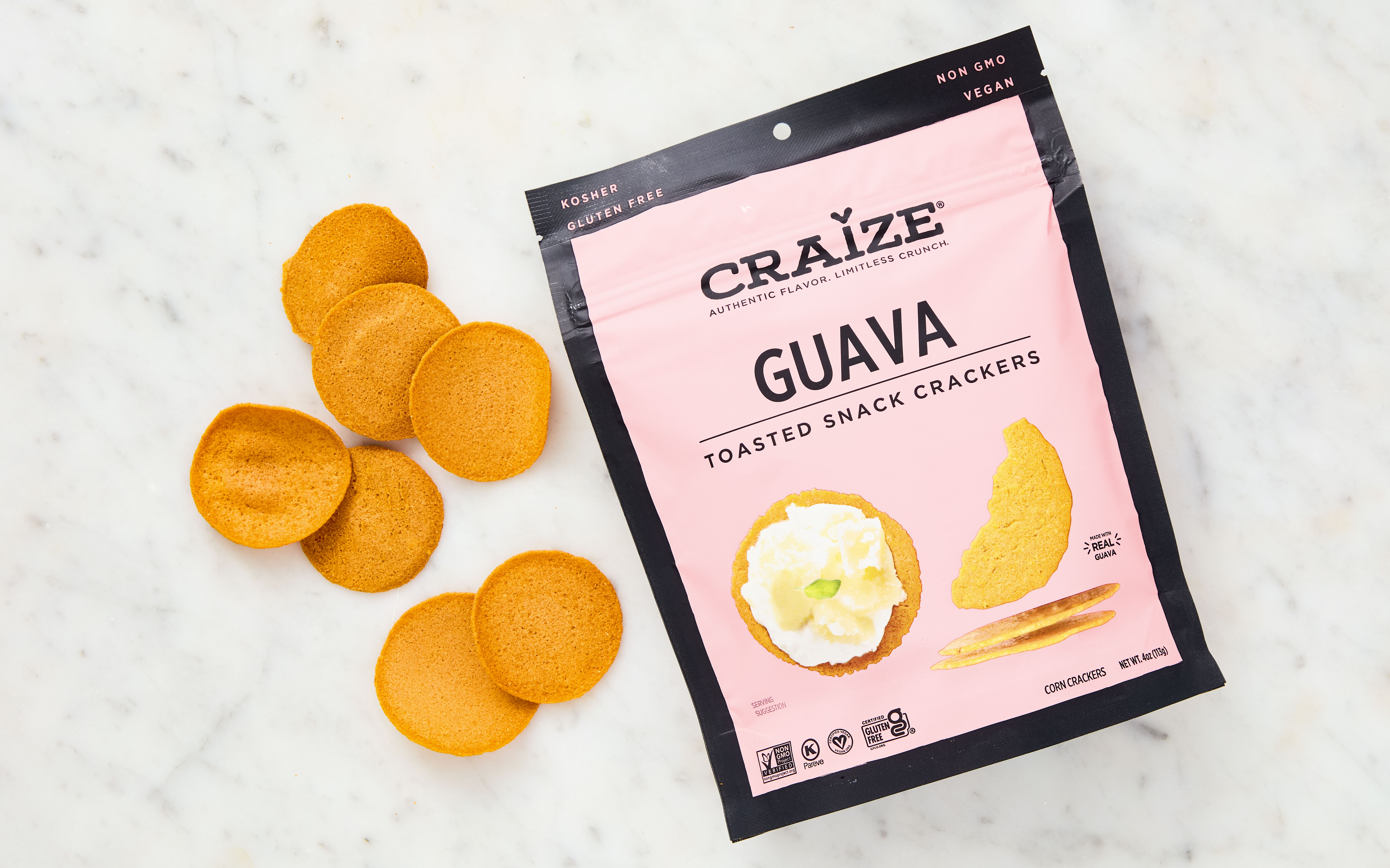 Guava Toasted Corn Crackers | 4 oz | Craize | Good Eggs