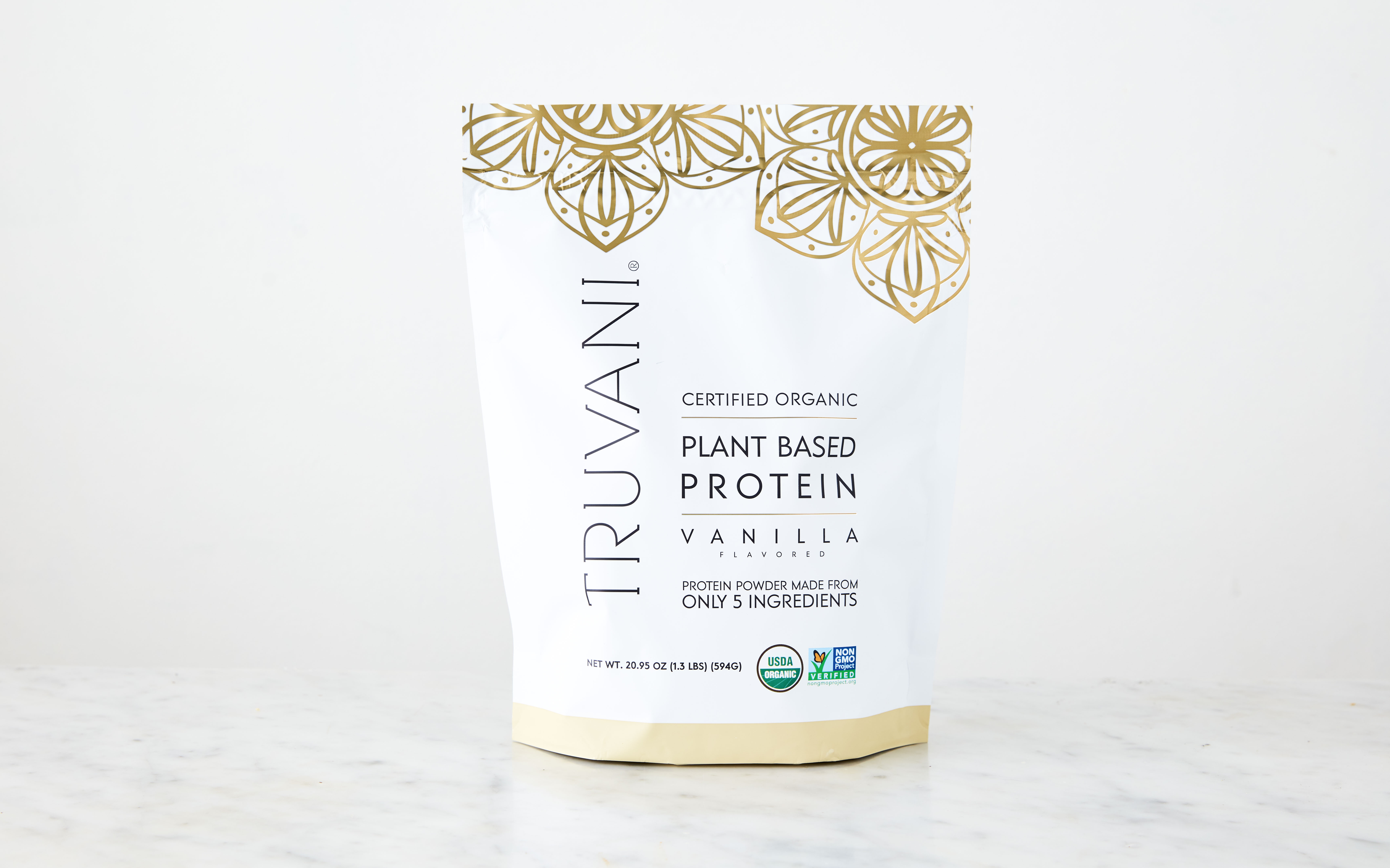 Organic Vanilla Plant-Based Protein Powder | 21 oz | Truvani | Good Eggs