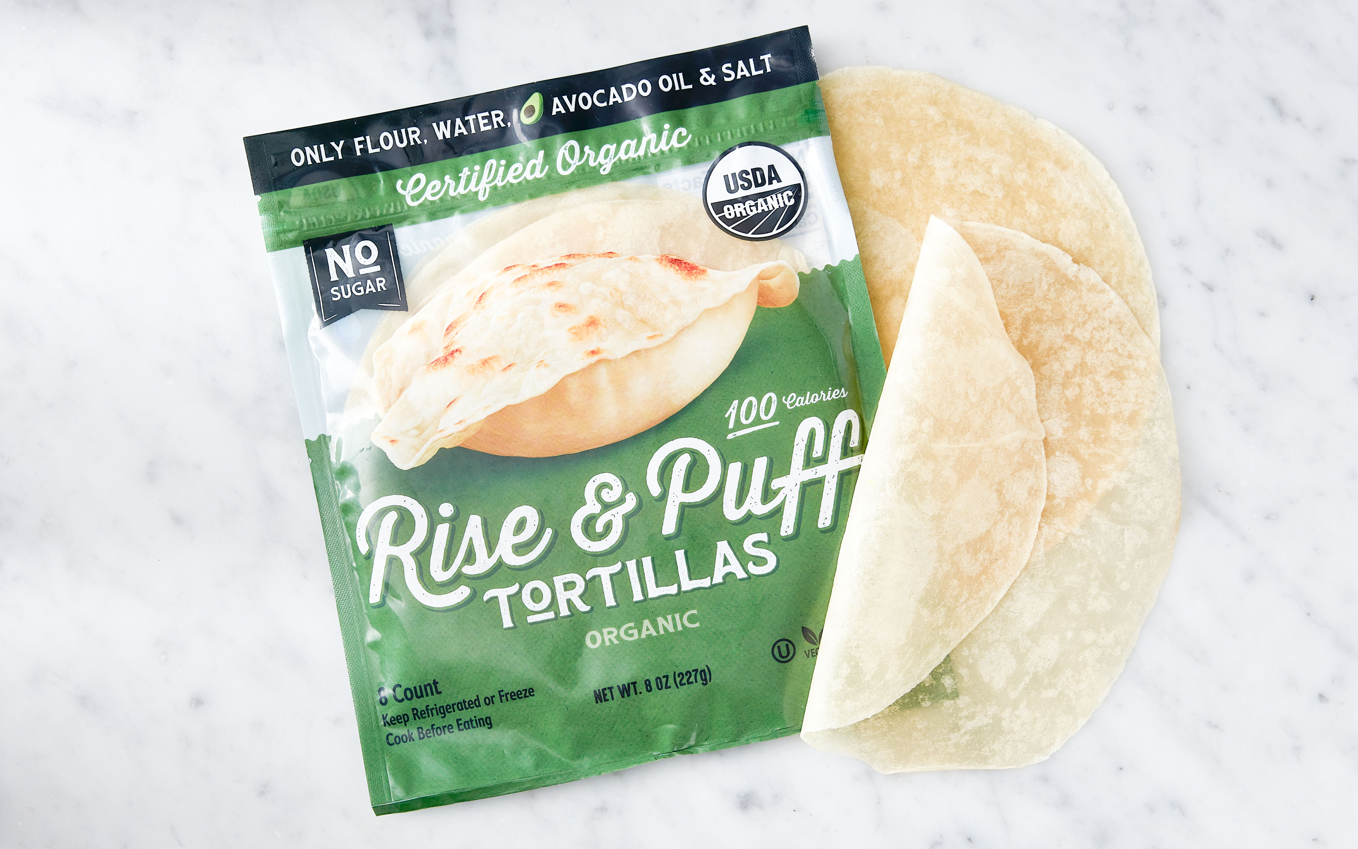 Rise & Puff Organic Tortilla | 8 oz | Rise & Puff | Good Eggs
