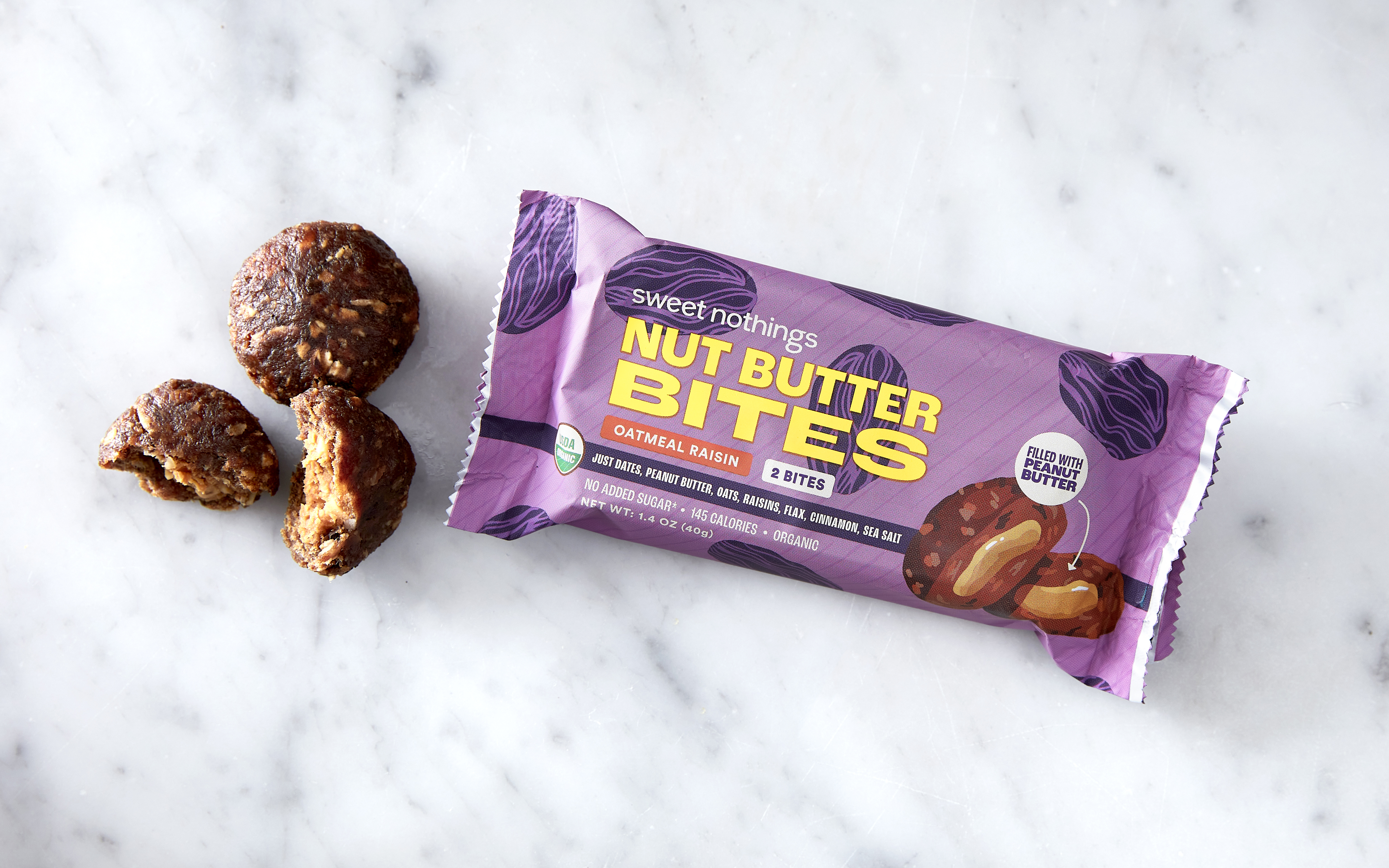 Oatmeal Raisin Nut Butter Bites | 1.4 oz | Sweet Nothings | Good Eggs