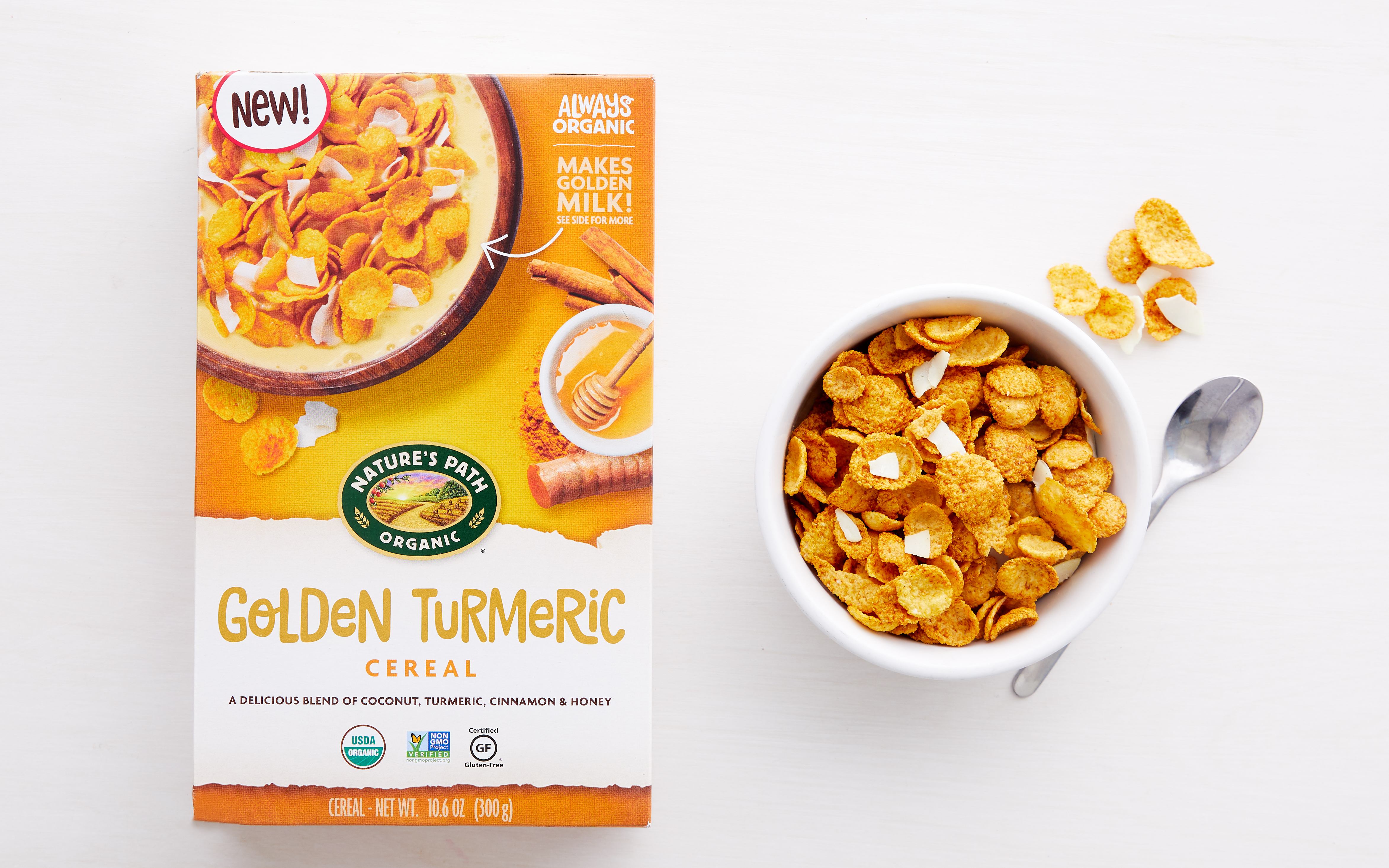 Organic Gluten-Free Golden Turmeric Flakes | 10.6 oz | Nature's Path ...