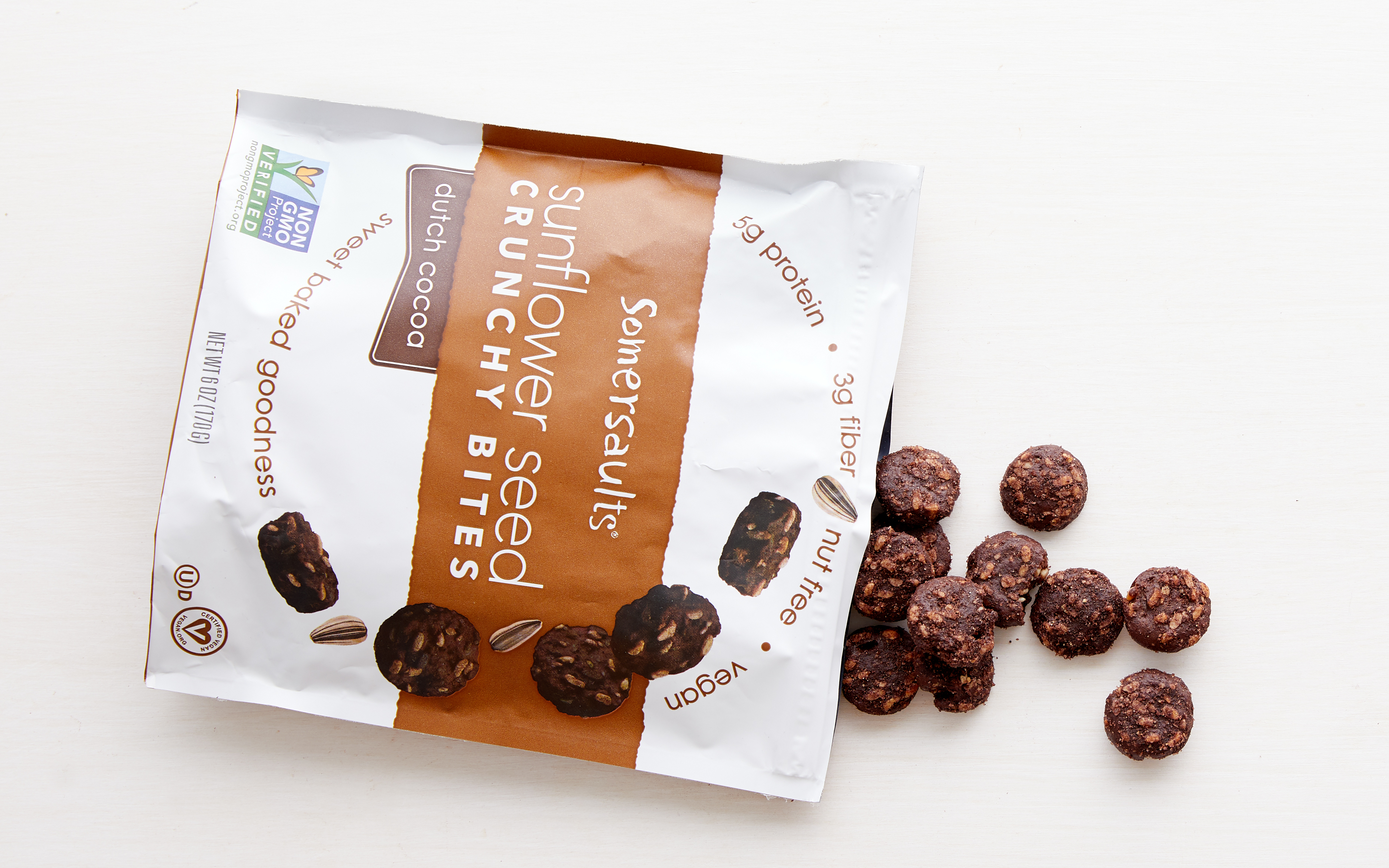 Dutch Cocoa Sunflower Seed Crunchy Bites | 6 oz | Somersaults | Good Eggs