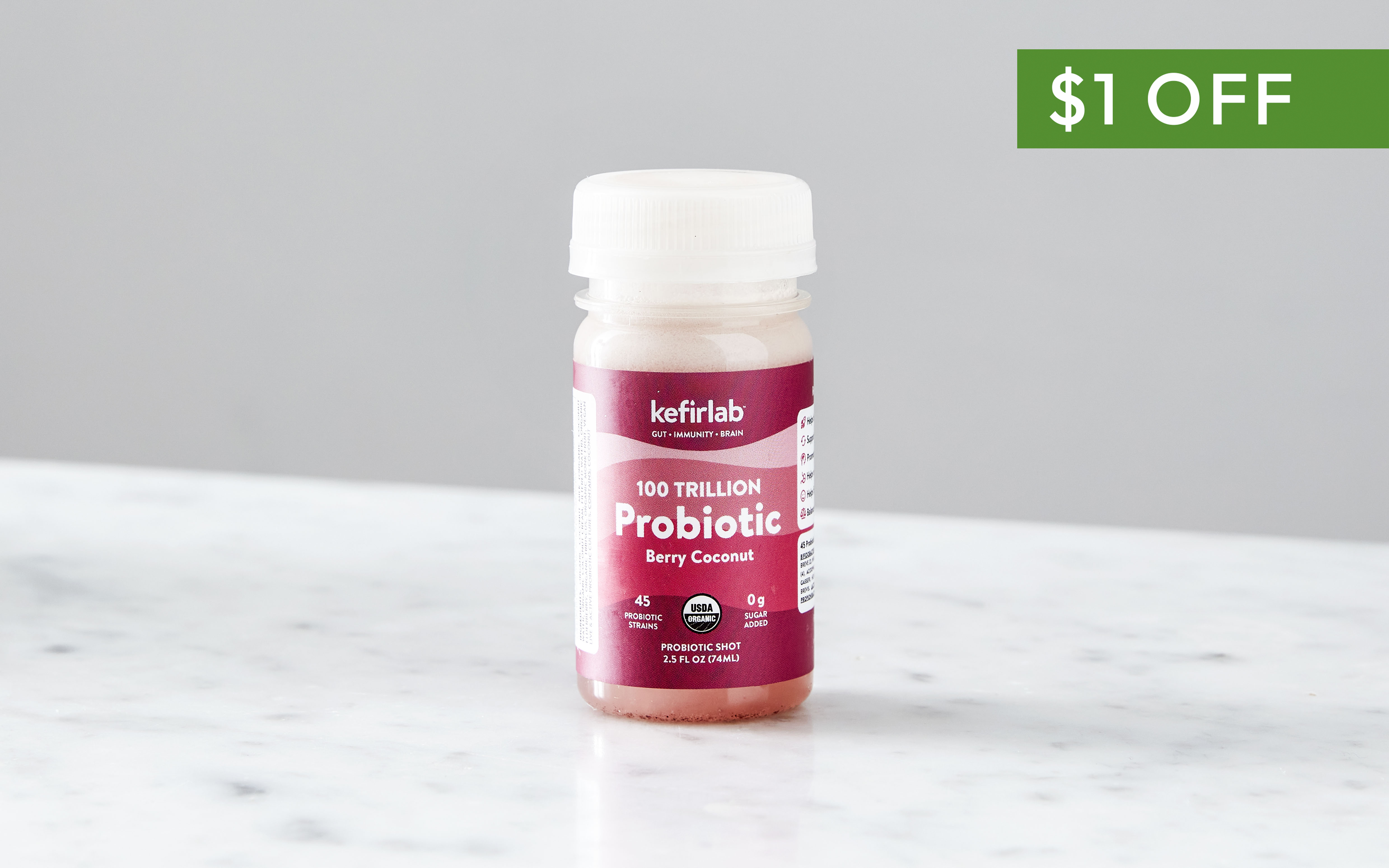 Berry Coconut Probiotic Shot | 2.5 fl oz | Kefir Lab | Good Eggs