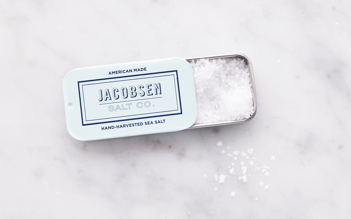Slide Tin of Pure Flake Finishing Salt | 0.42 oz | Jacobsen Salt Co ...