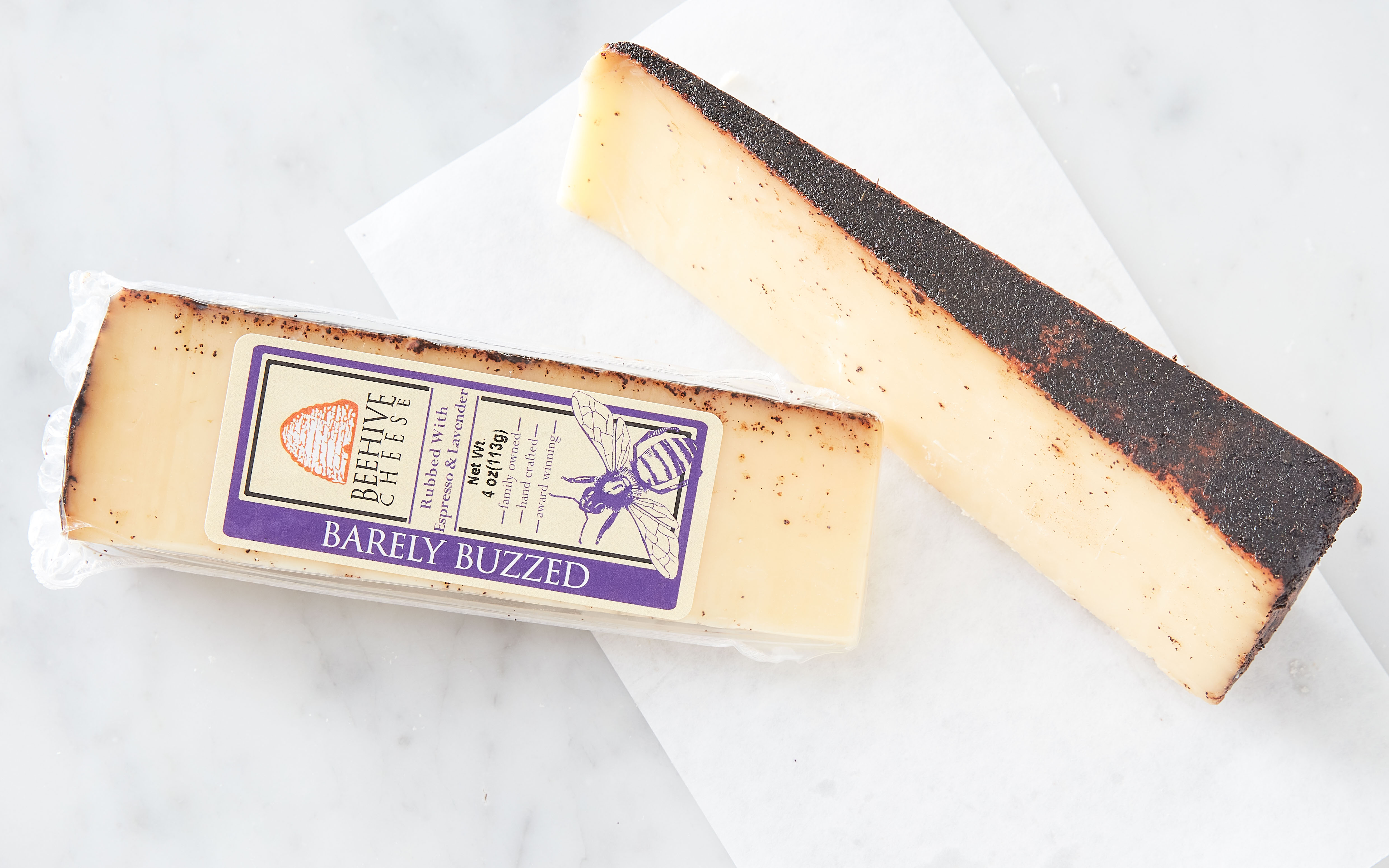 Barely Buzzed Cheddar Wedge | 4 oz | Beehive Cheese | Good Eggs