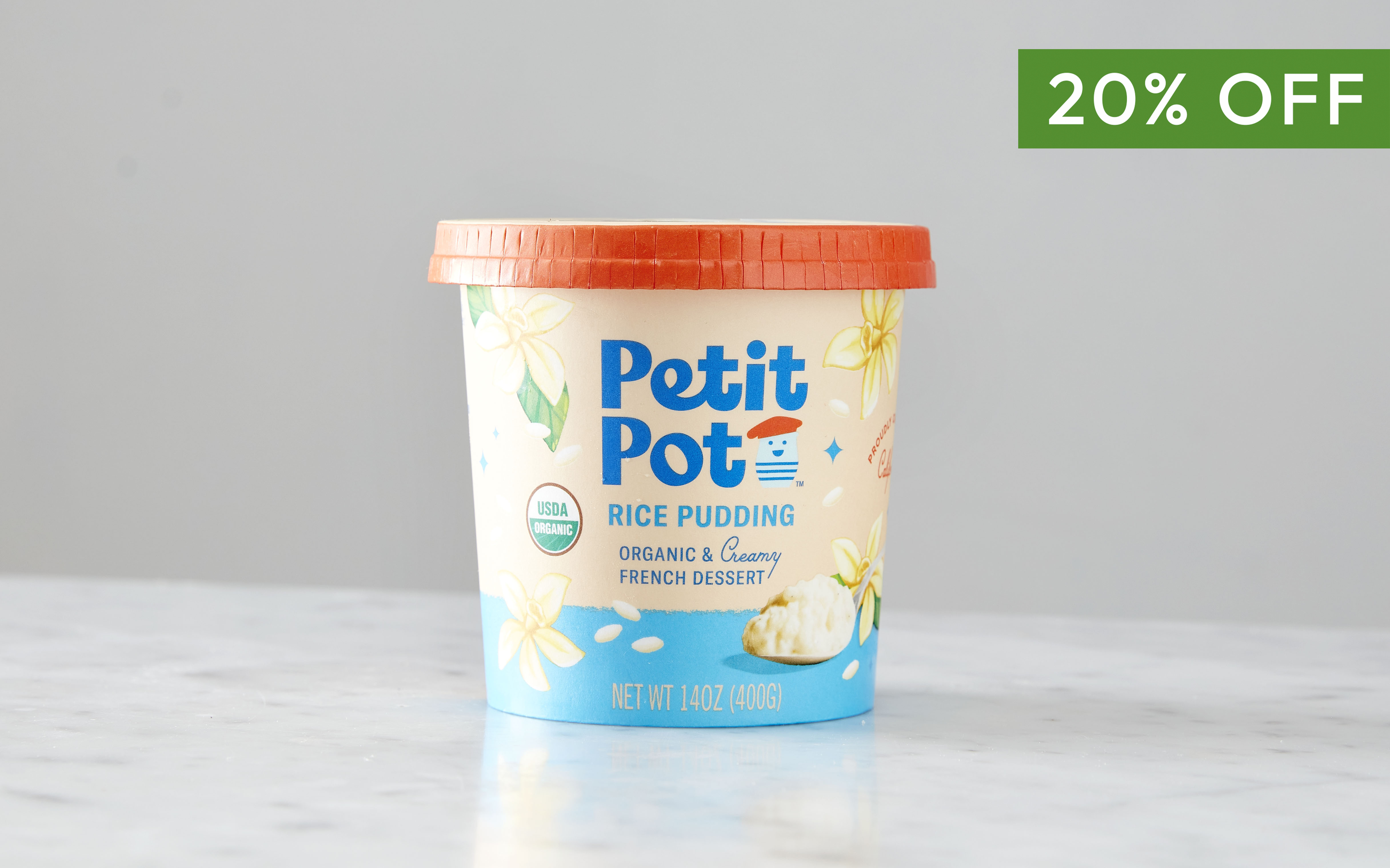 Organic Rice Pudding Pint | 14 oz | Petit Pot | Good Eggs