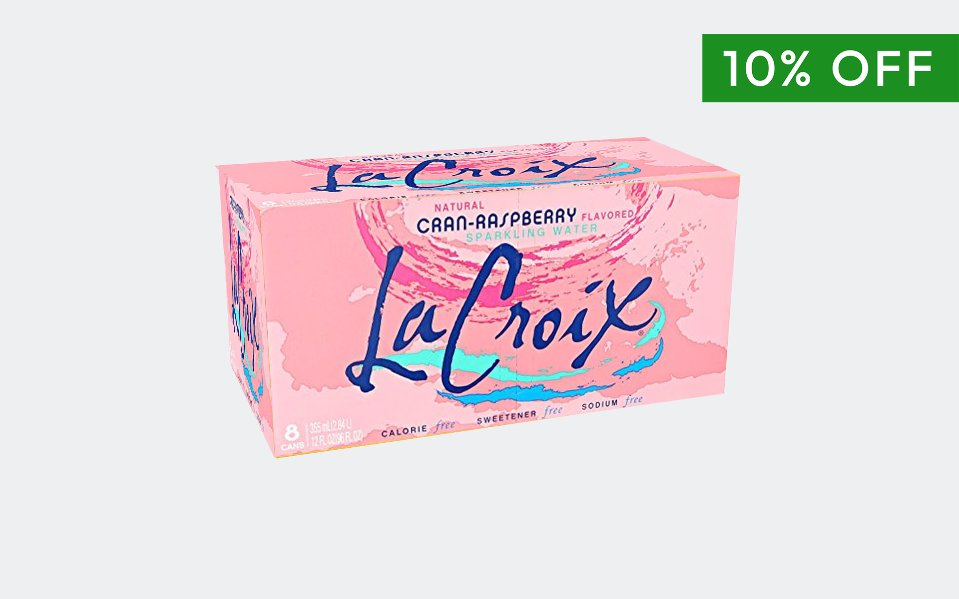 Razz-Cranberry Sparkling Water 8-pack | 8 count | La Croix | Good Eggs