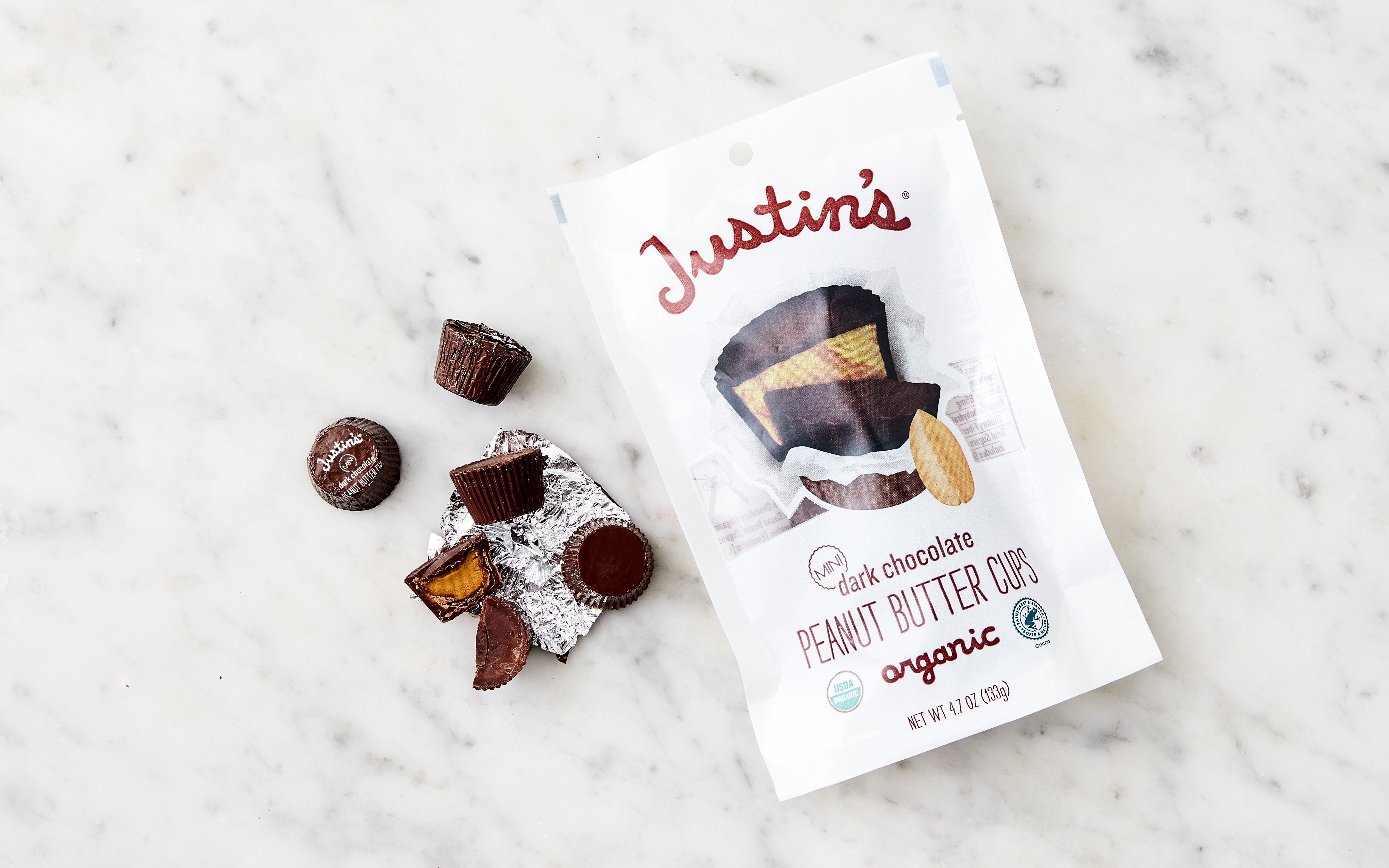 Organic Mini Dark Chocolate Peanut Butter Cups | 4.7 oz | Justin's ...