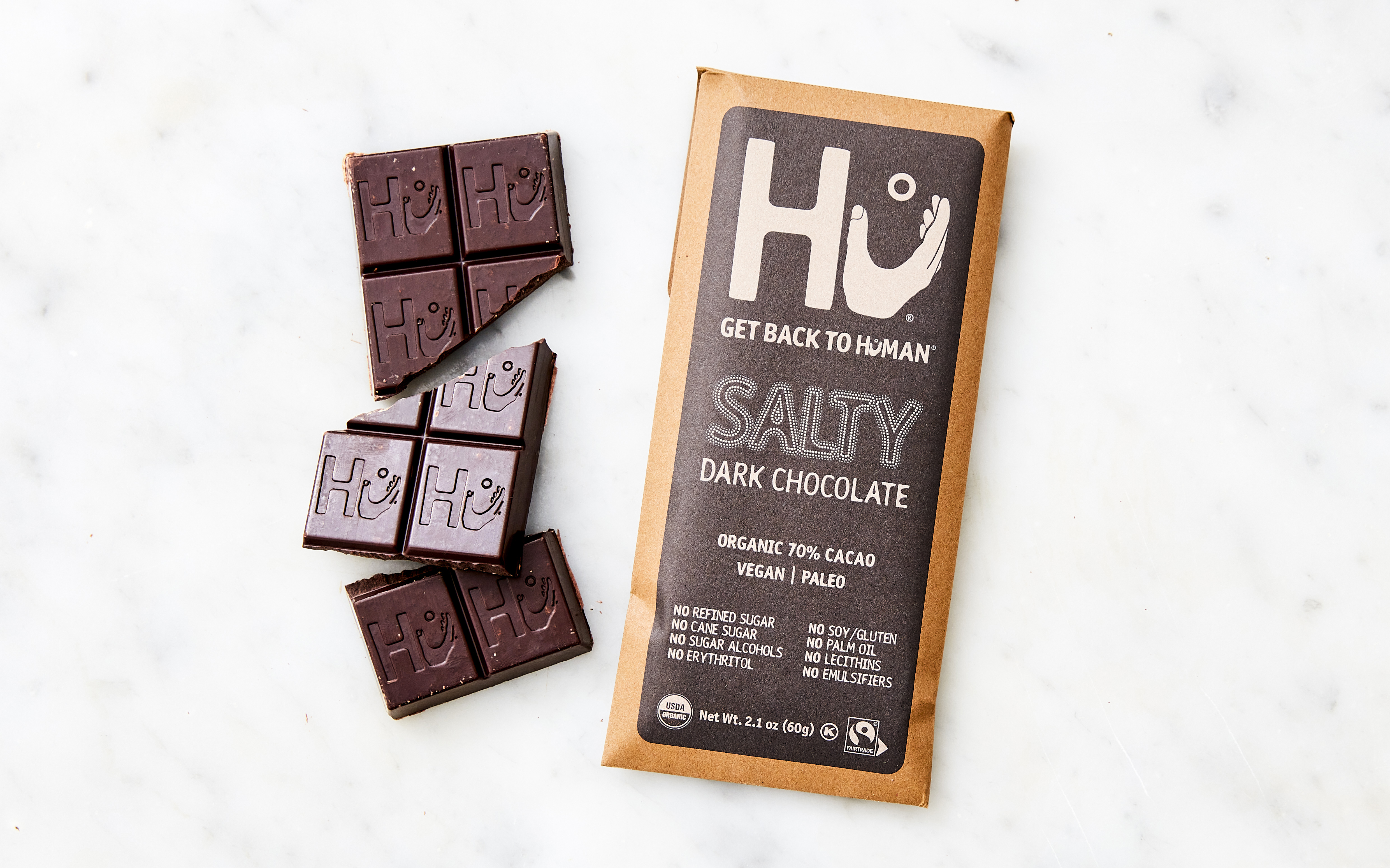 Organic Salty 70% Dark Chocolate Bar | 2.1 oz | Hu Kitchen | Good Eggs