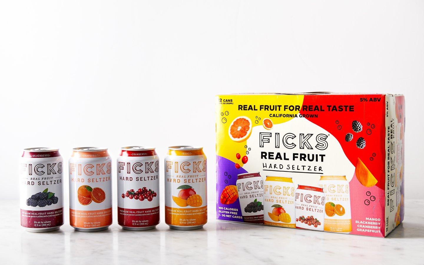 Hard Seltzer Variety 12-Pack | 12 count | Ficks Real Fruit Hard Seltzer ...