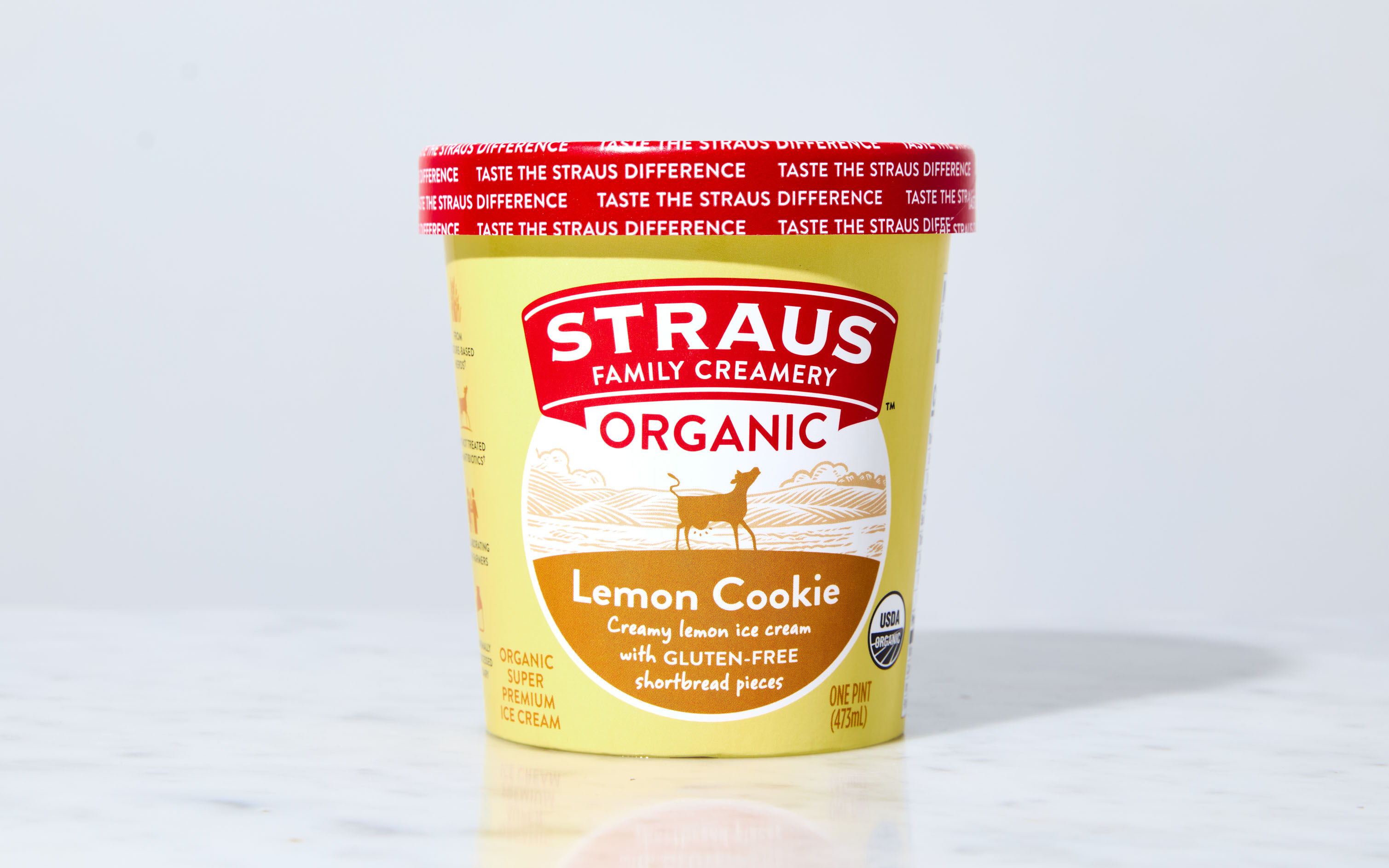Organic Lemon Cookie Ice Cream | 16 oz | Straus Family Creamery | Good Eggs