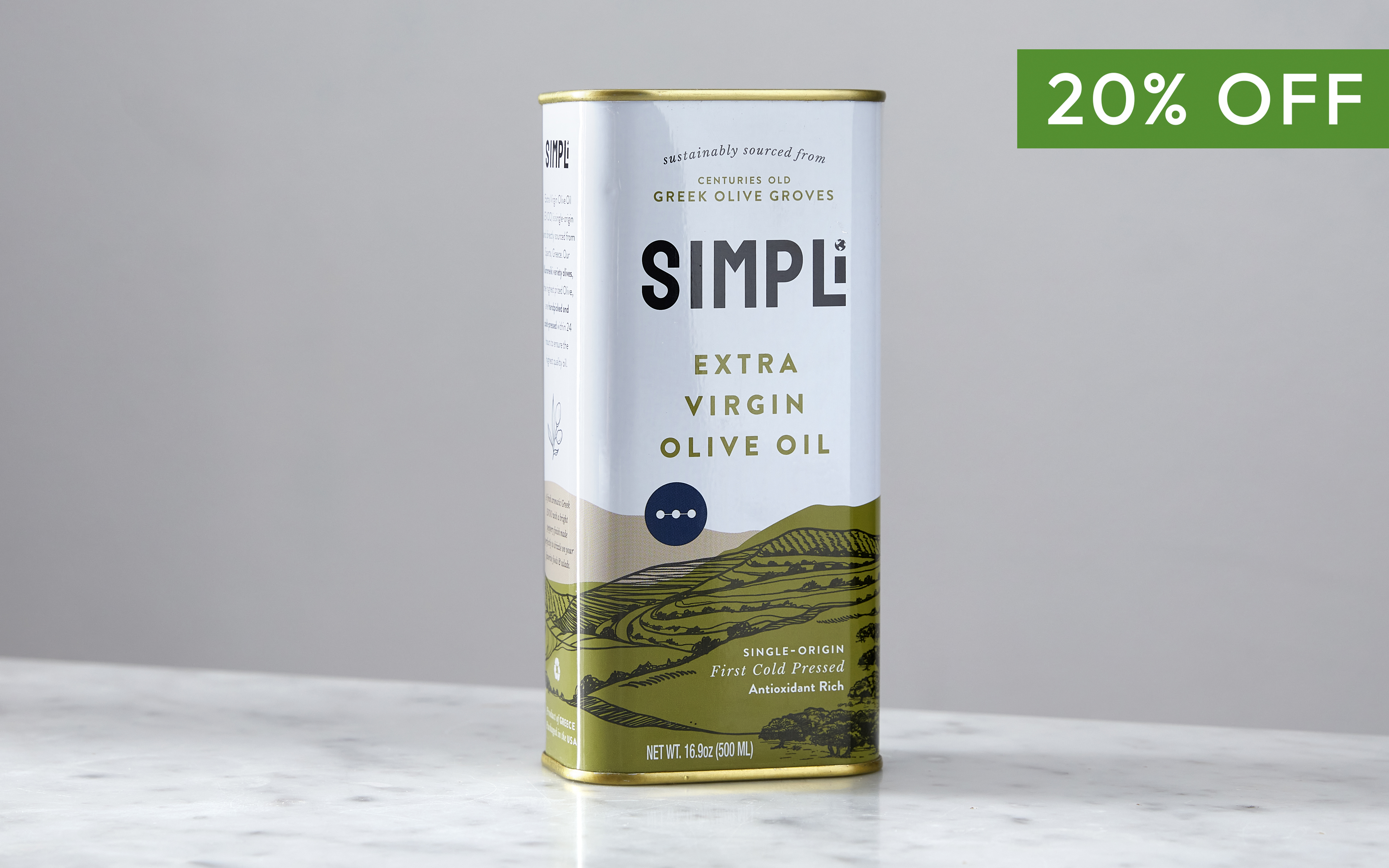 100% Greek Extra Virgin Olive Oil | 16.9 fl oz | SIMPLi | Good Eggs