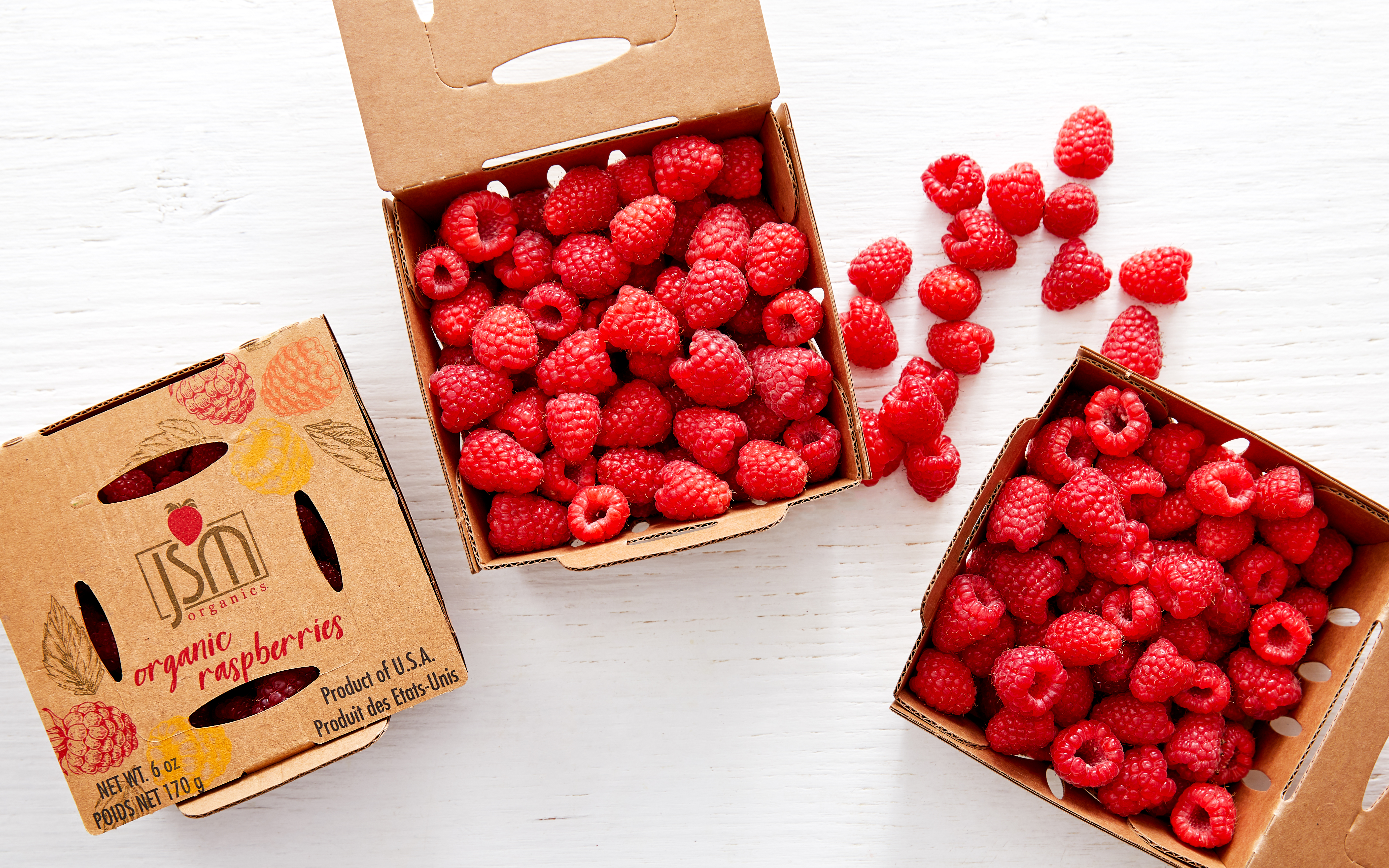 Organic Raspberry 3-Pack | 3 half pint | JSM Organic Farms | Good Eggs