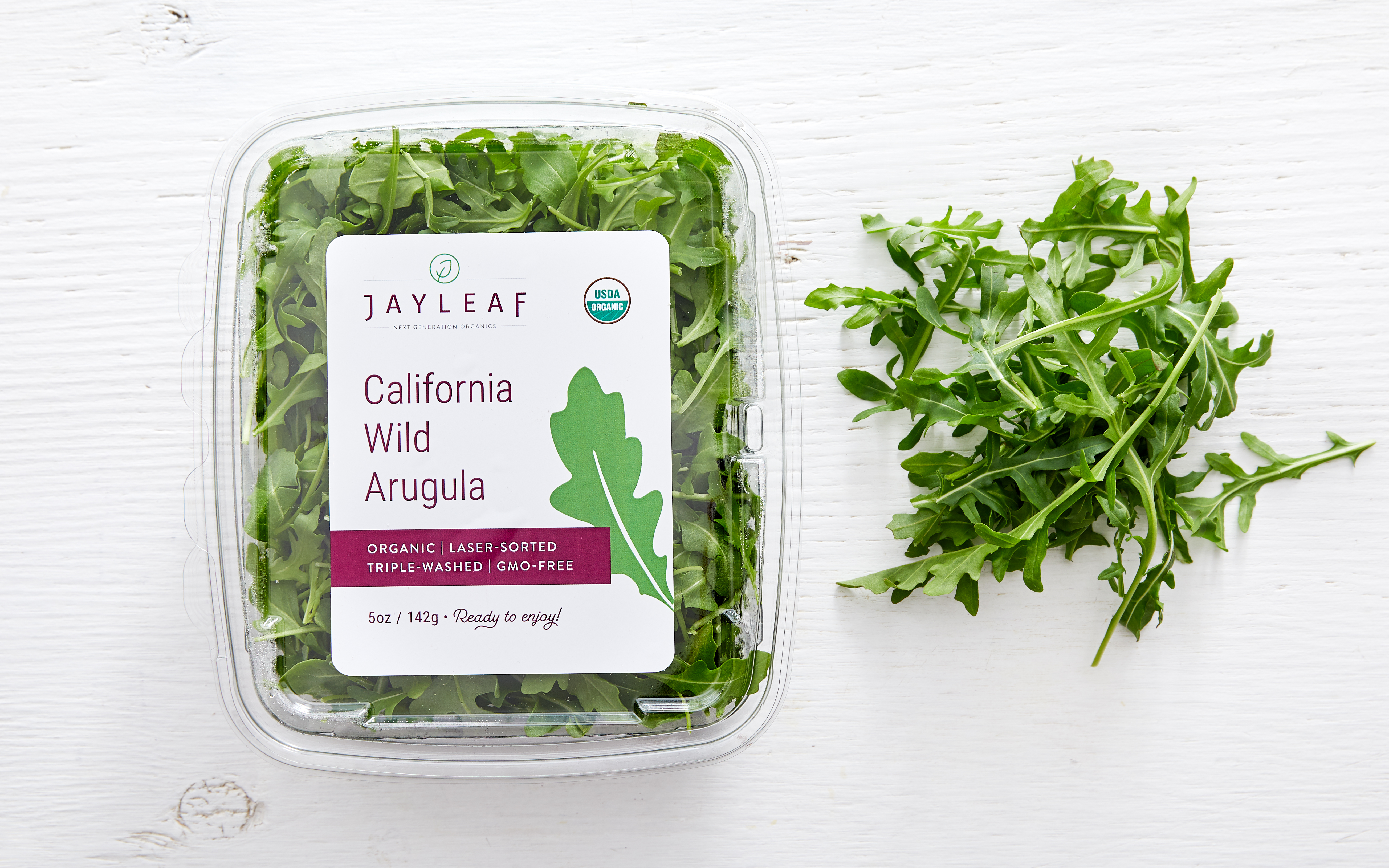 Pre-Washed Organic Baby Wild Arugula | 5 oz | Jayleaf | Good Eggs