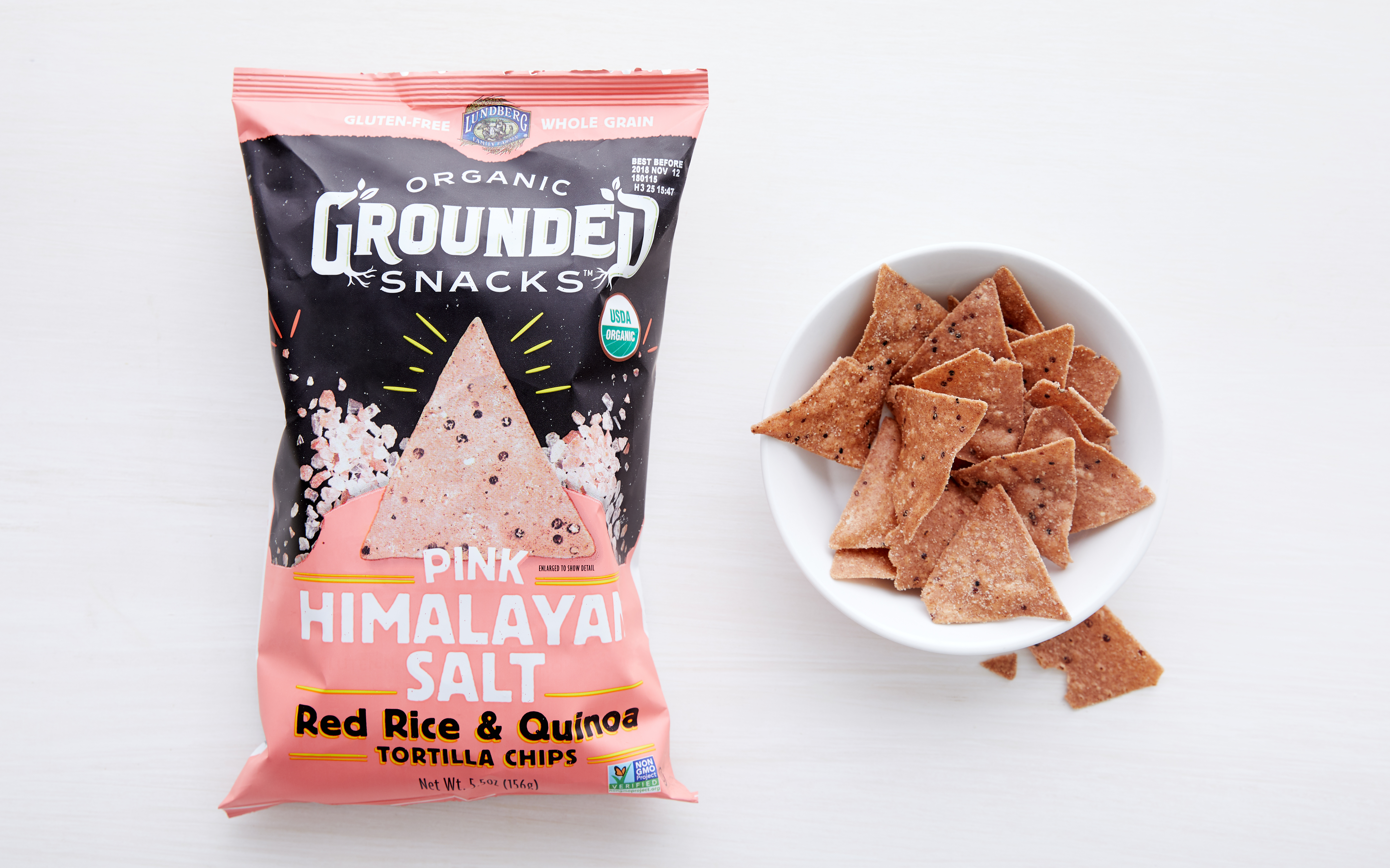 Organic Pink Himalayan Salt Grounded Chips | 5.5 oz | Lundberg Family ...