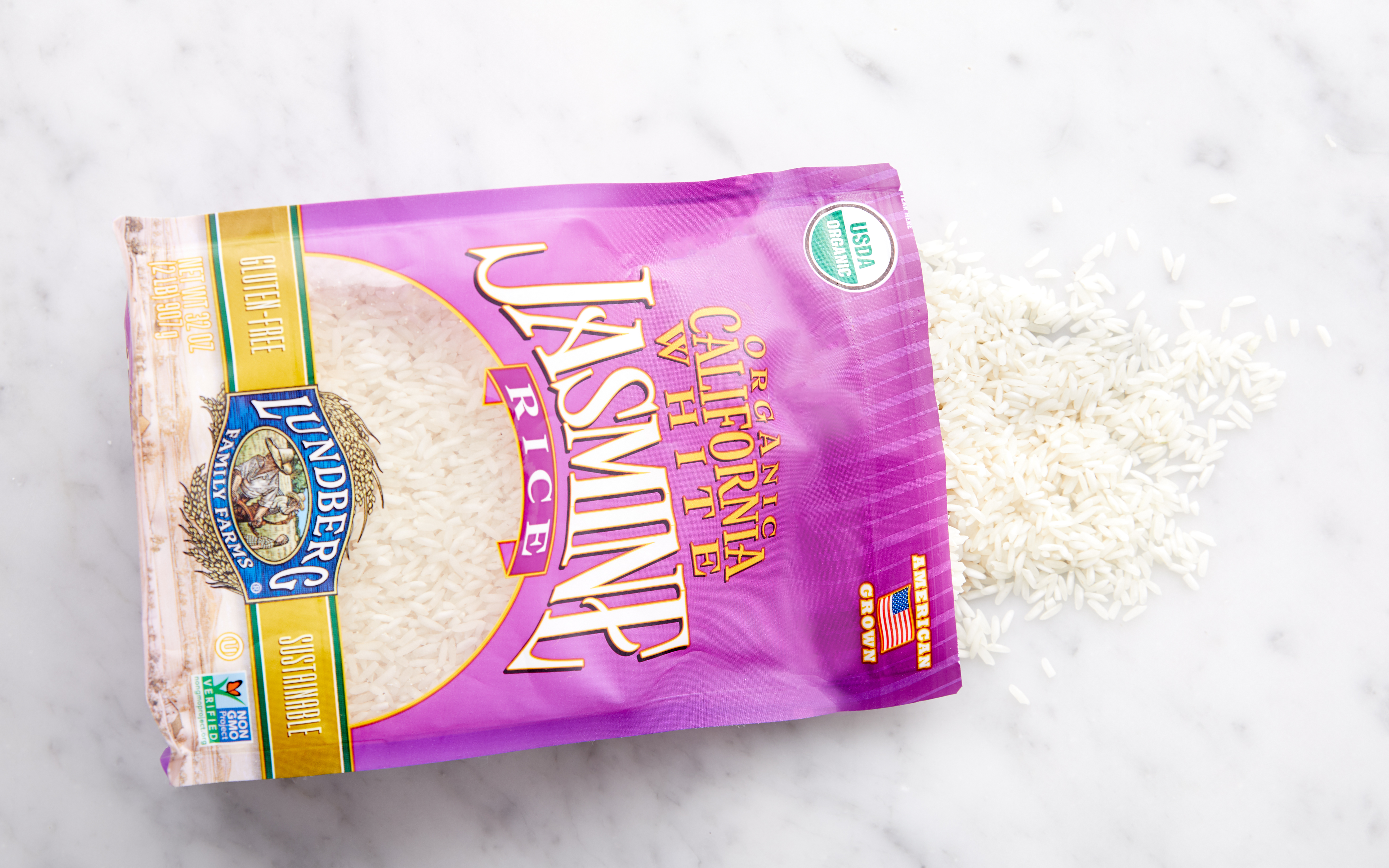 Organic California White Jasmine Rice | 2 lb | Lundberg Family Farm ...