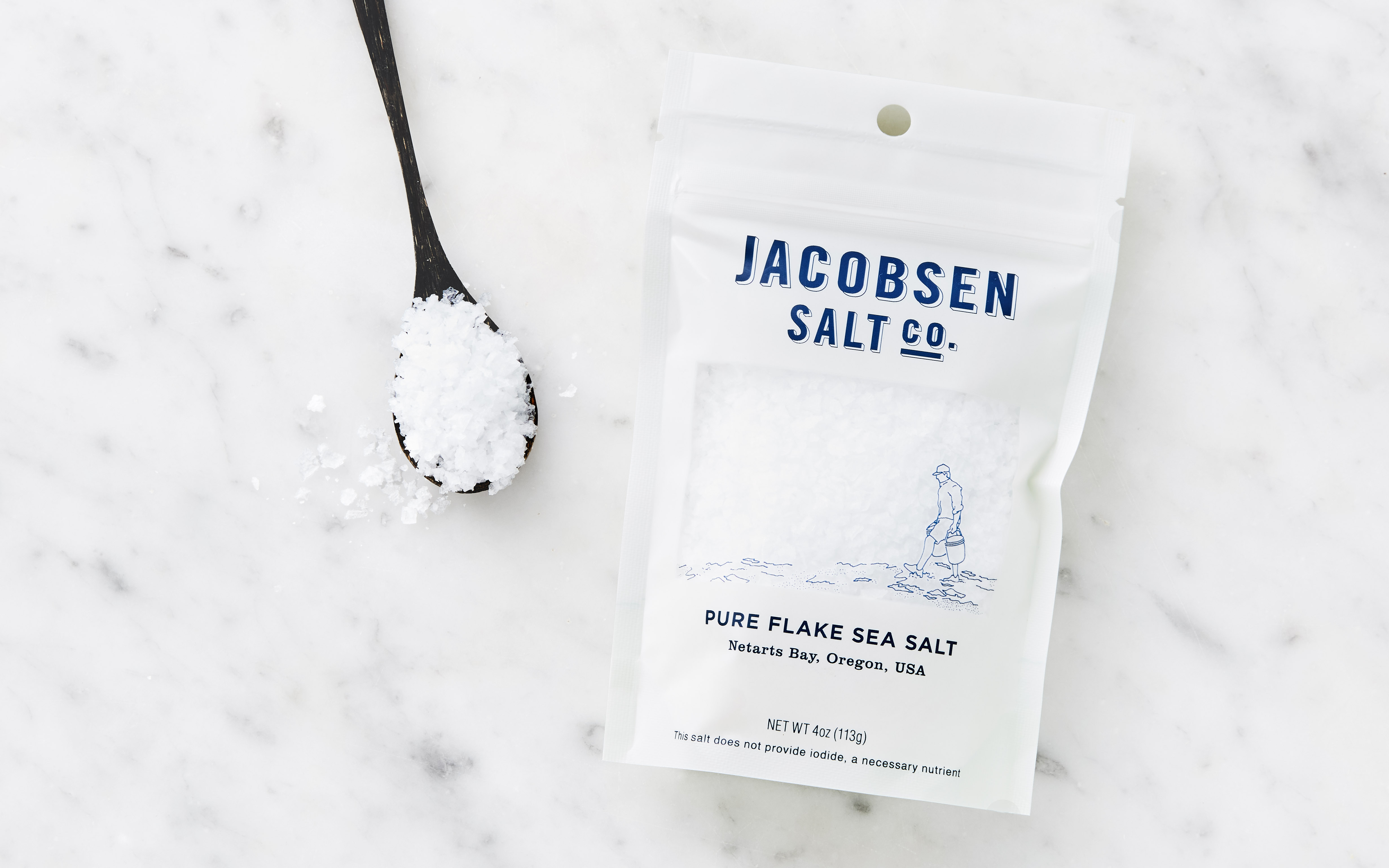 Hand-Harvested Pure Flake Finishing Salt | 4 oz | Jacobsen Salt Co ...
