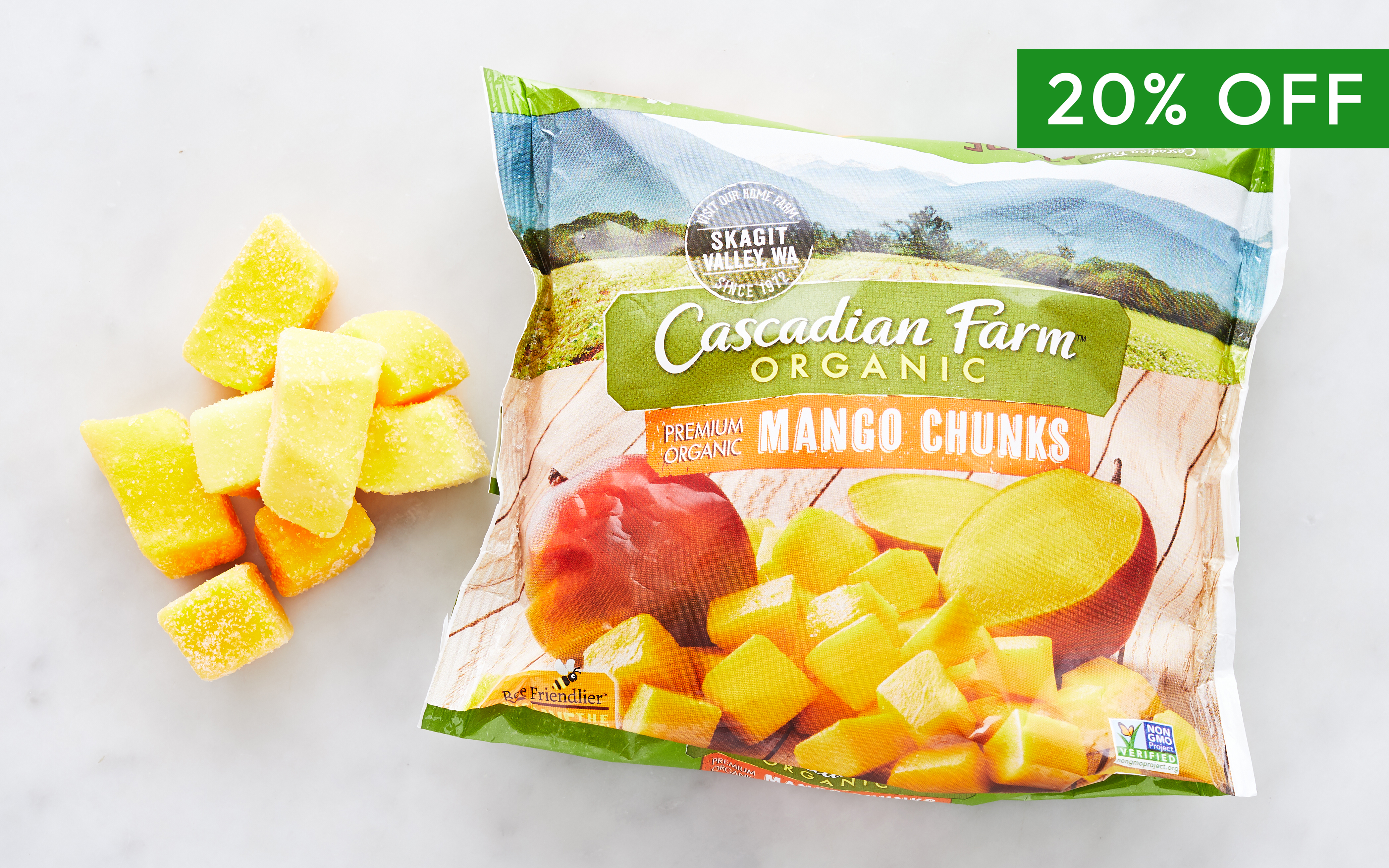 Organic Frozen Mango Chunks | 10 oz | Cascadian Farm | Good Eggs