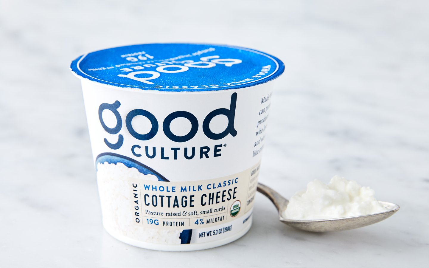 Whole Milk Classic Cottage Cheese | 5.3 oz | Good Culture | Good Eggs