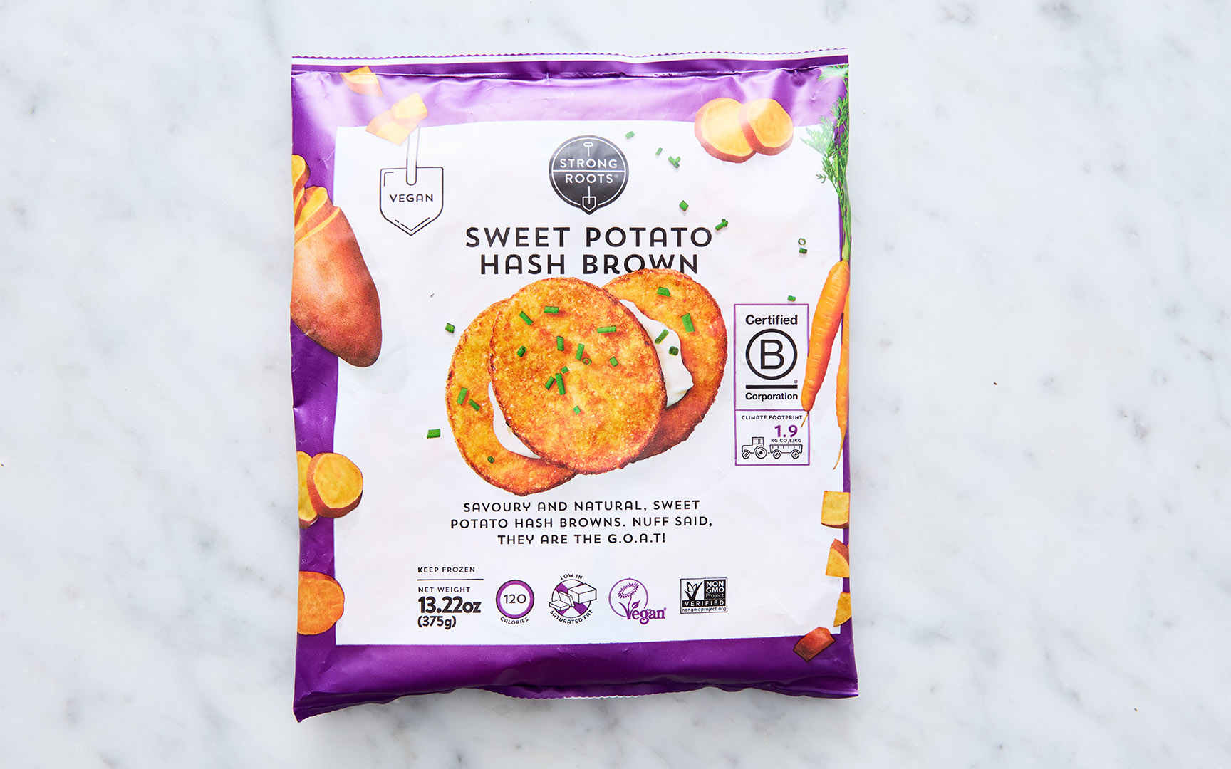 Sweet Potato Hash Browns | 13 oz | Strong Roots | Good Eggs