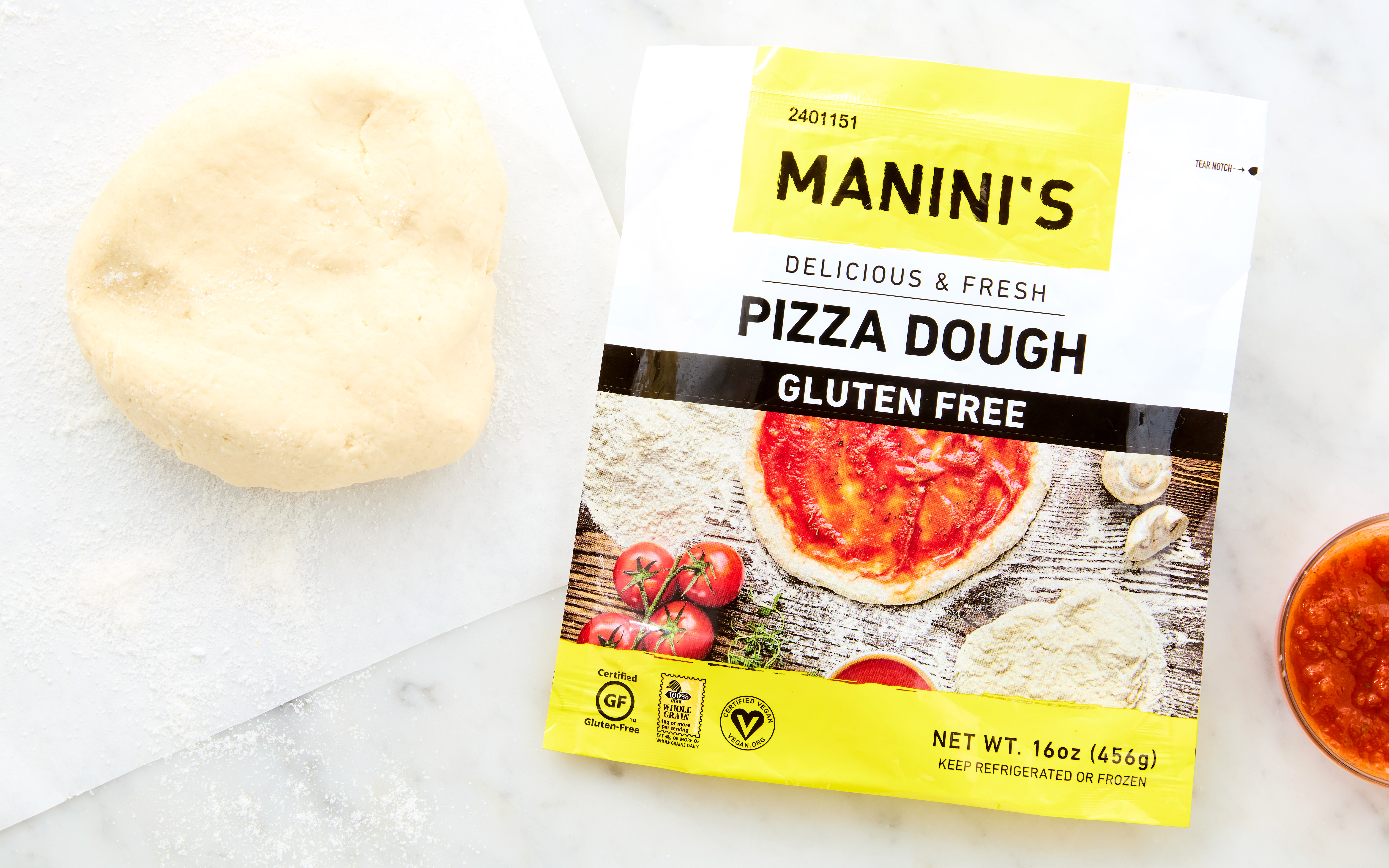 Gluten-Free Pizza Dough Ball | 16 oz | Manini's | Good Eggs