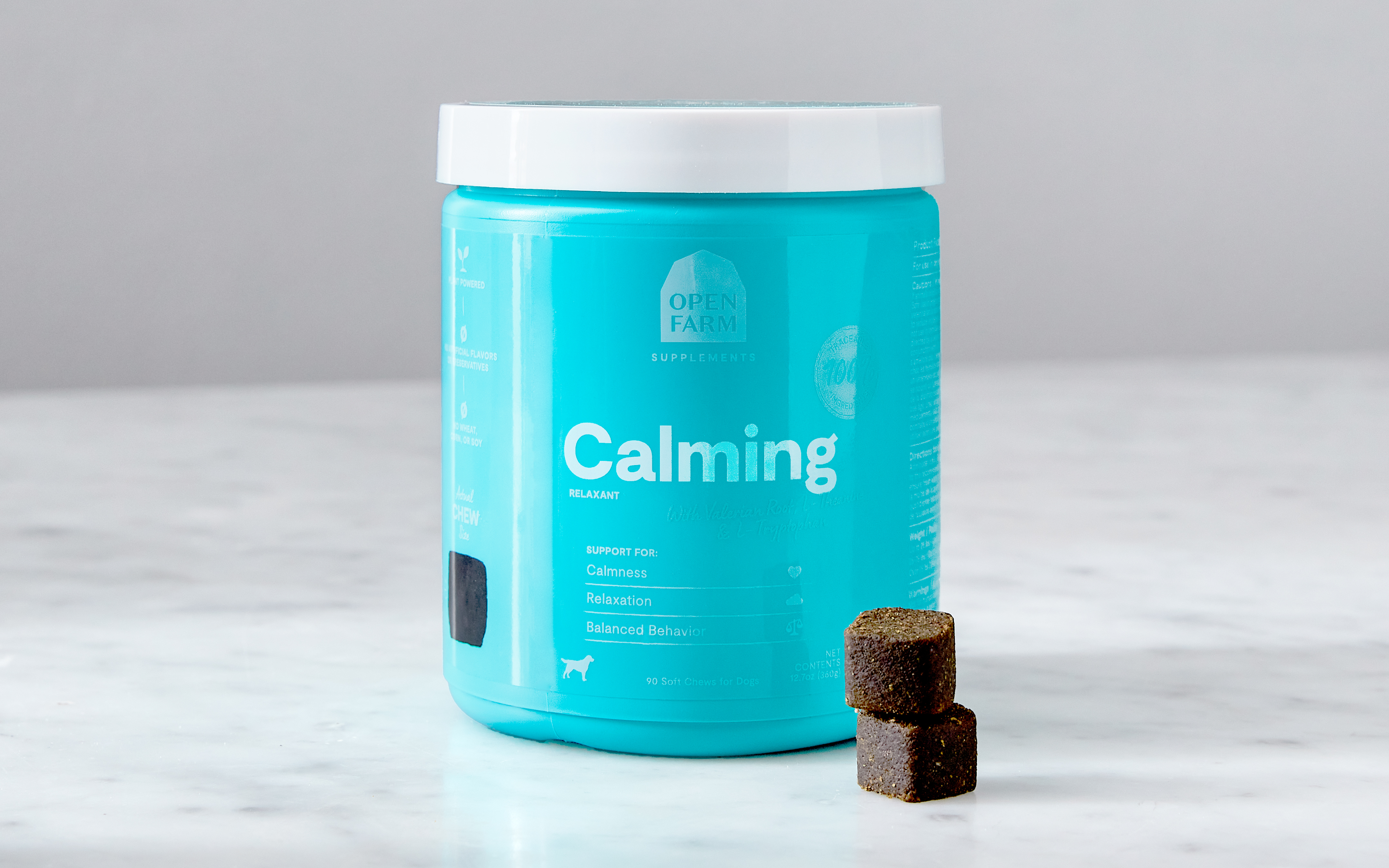 Calming Supplement Chews for Dogs | 90 count | Open Farm | Good Eggs