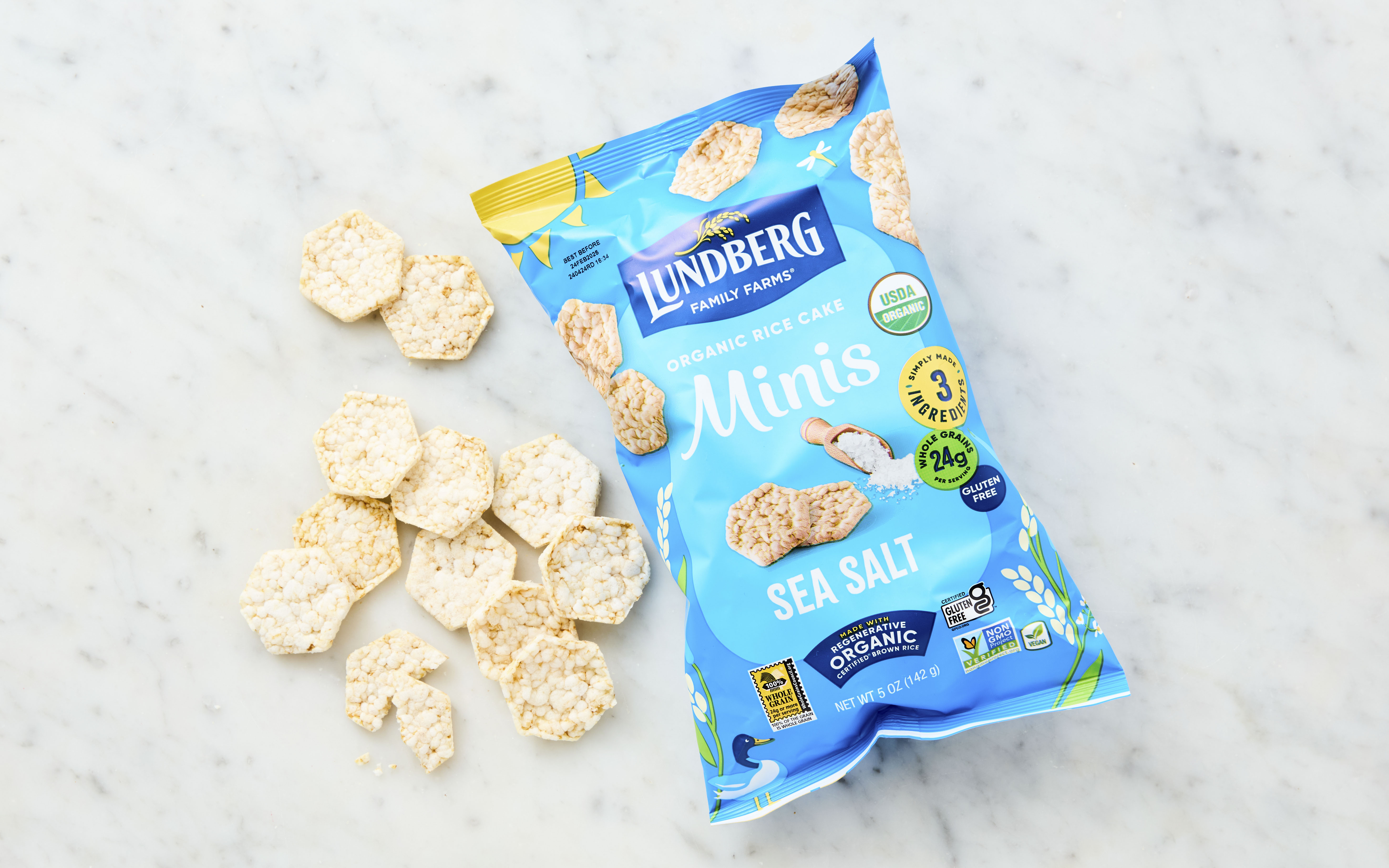Mini Sea Salt Rice Cakes | 5 oz | Lundberg Family Farm | Good Eggs