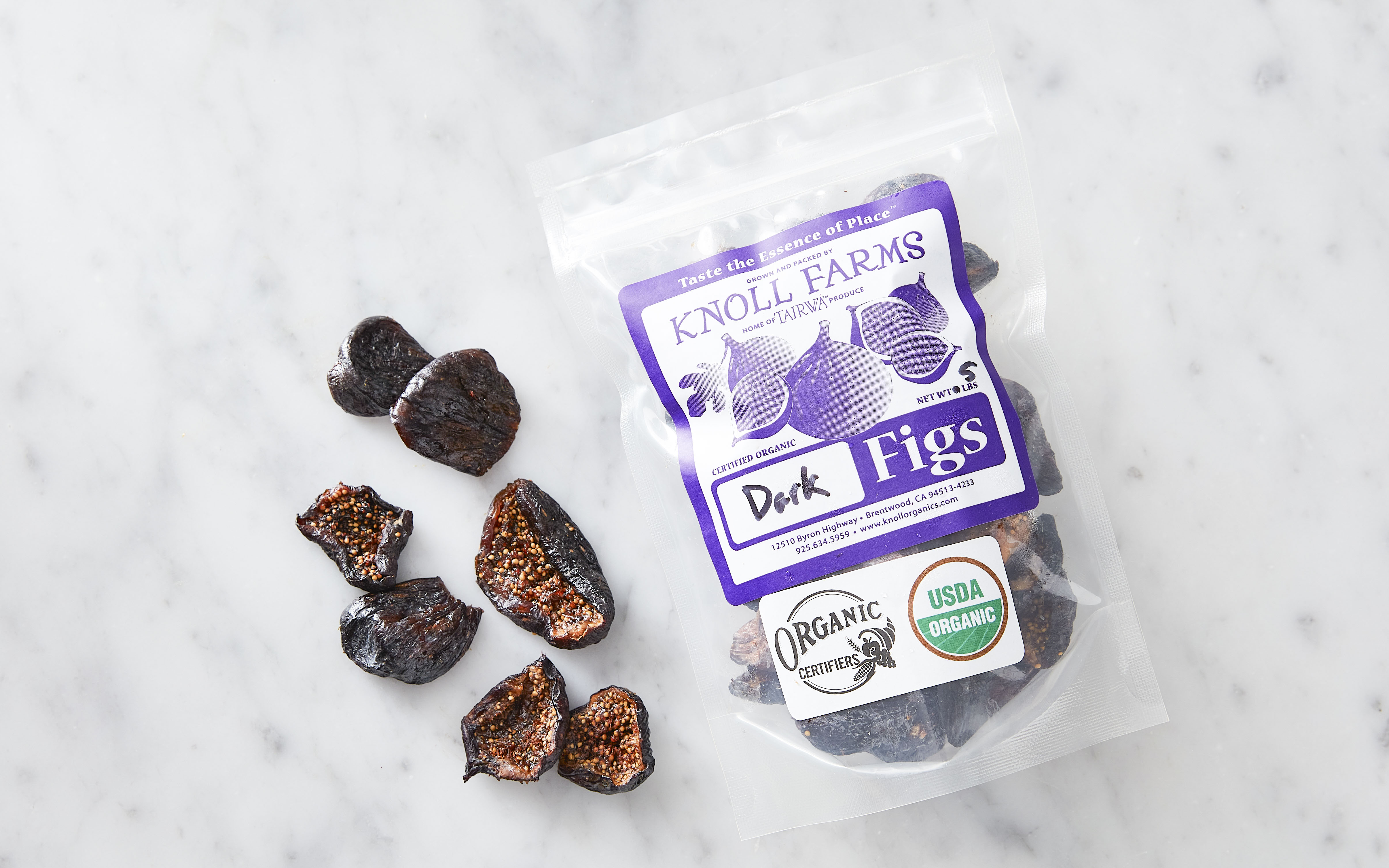 Organic Semi-Dried Dark Figs | 8 oz | Knoll Farms | Good Eggs