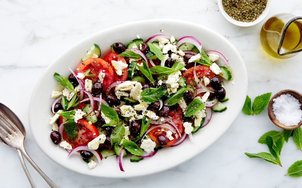 Greek Salad with Dry-Farmed Tomatoes & Cucumbers | 3 servings | Good ...