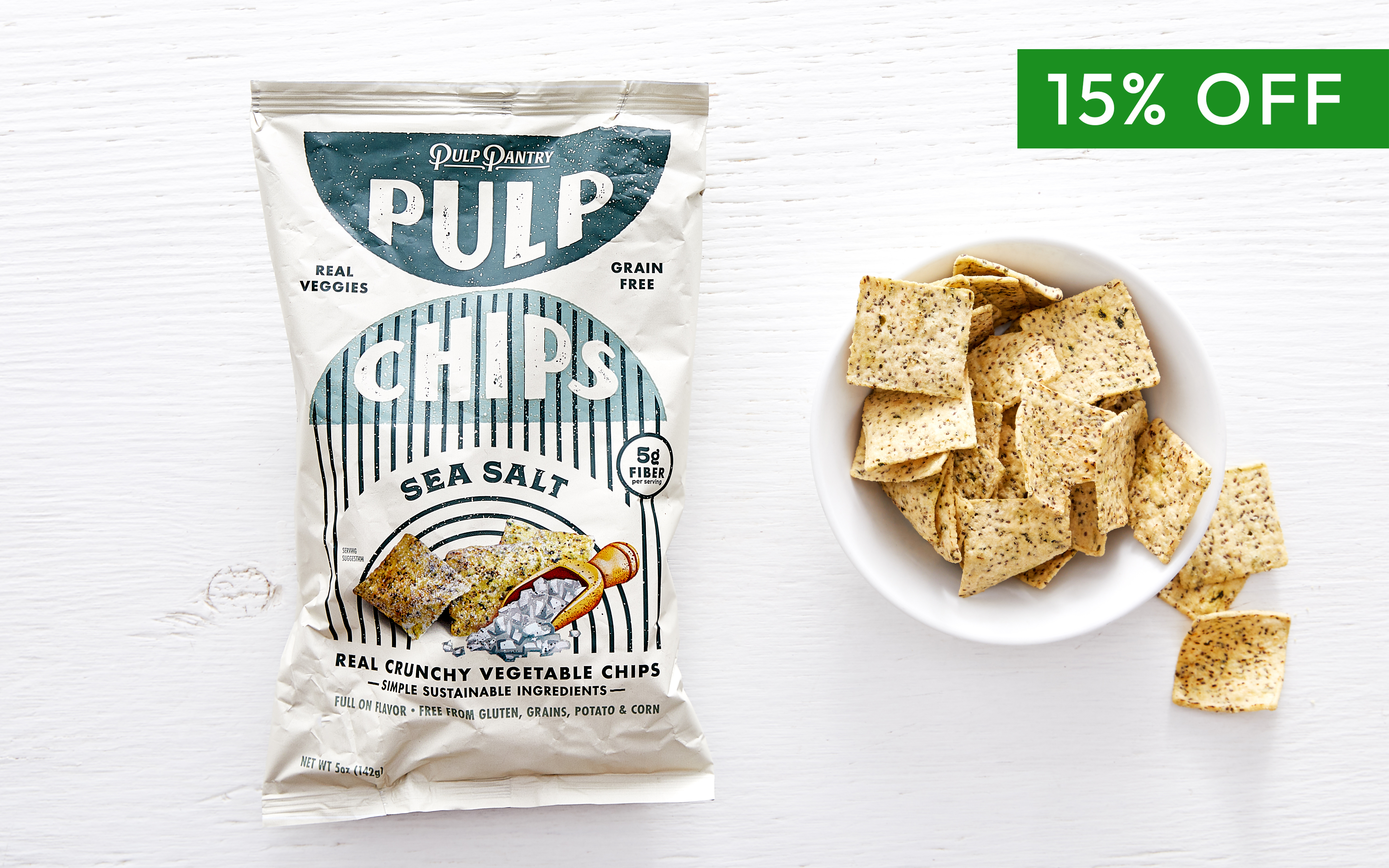 Sea Salt Pulp Chips | 5 oz | Pulp Pantry | Good Eggs