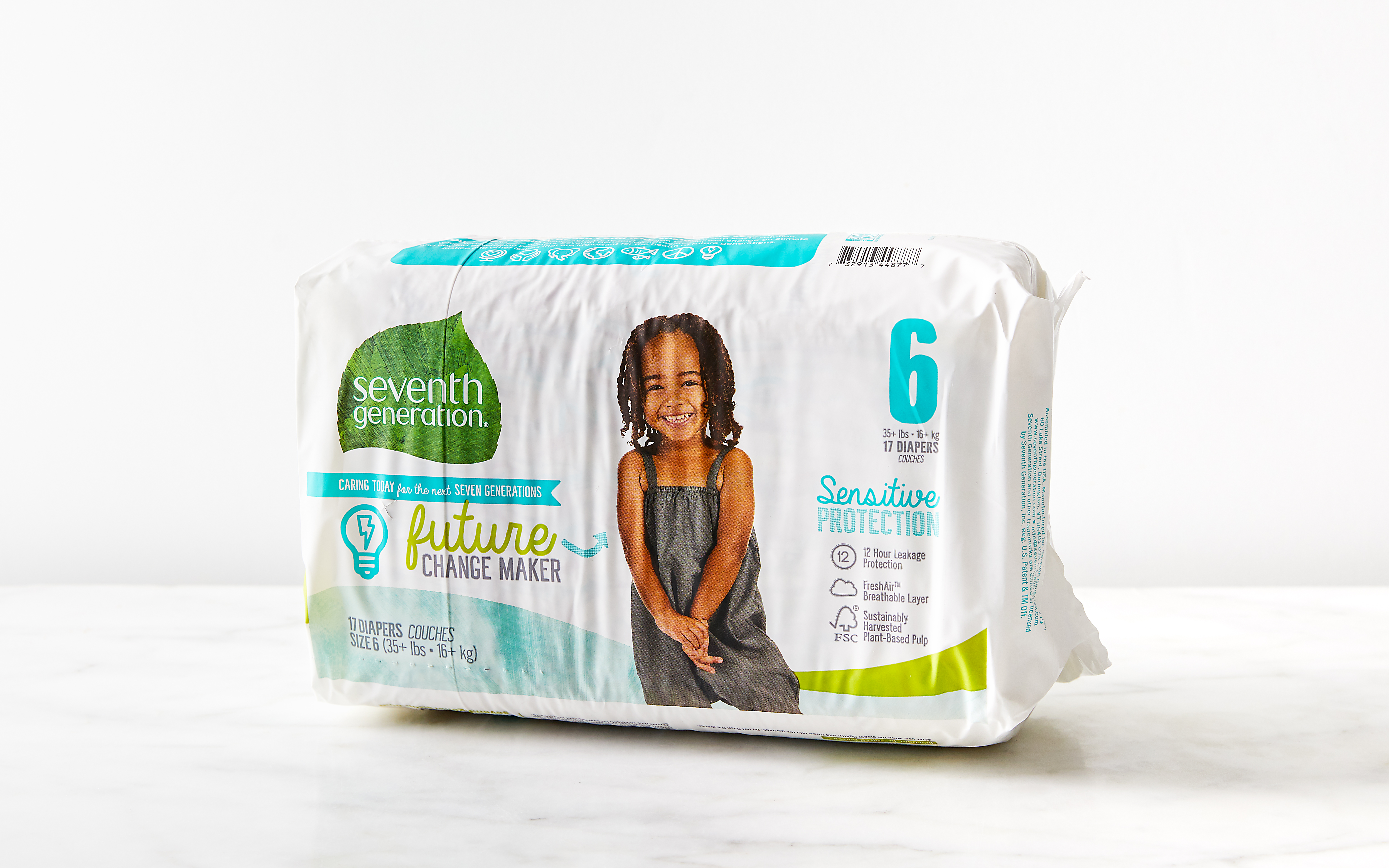 Baby Diapers Stage 6 (35+ lb) | 17 count | Seventh Generation | Good Eggs