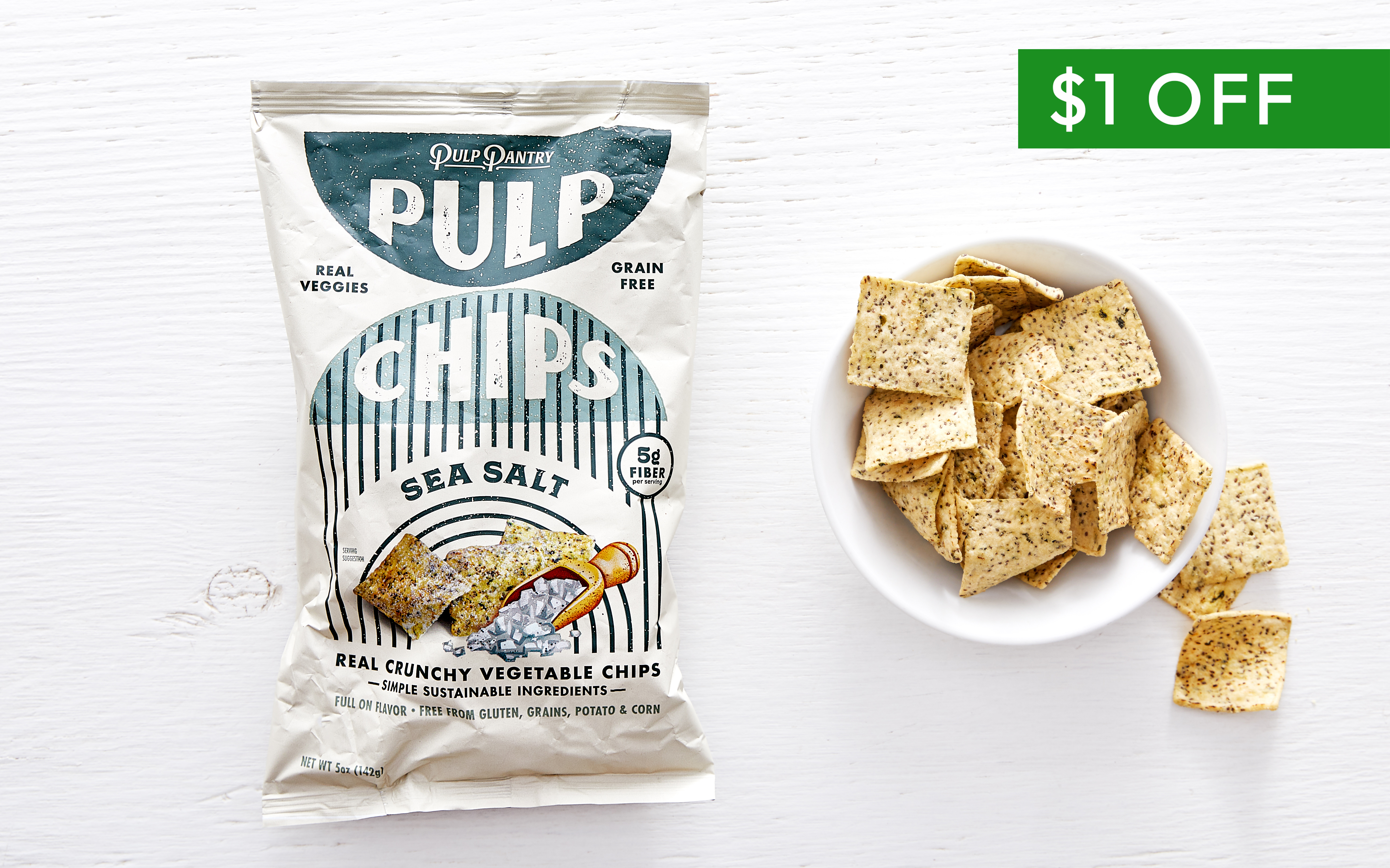 Sea Salt Pulp Chips | 5 oz | Pulp Pantry | Good Eggs