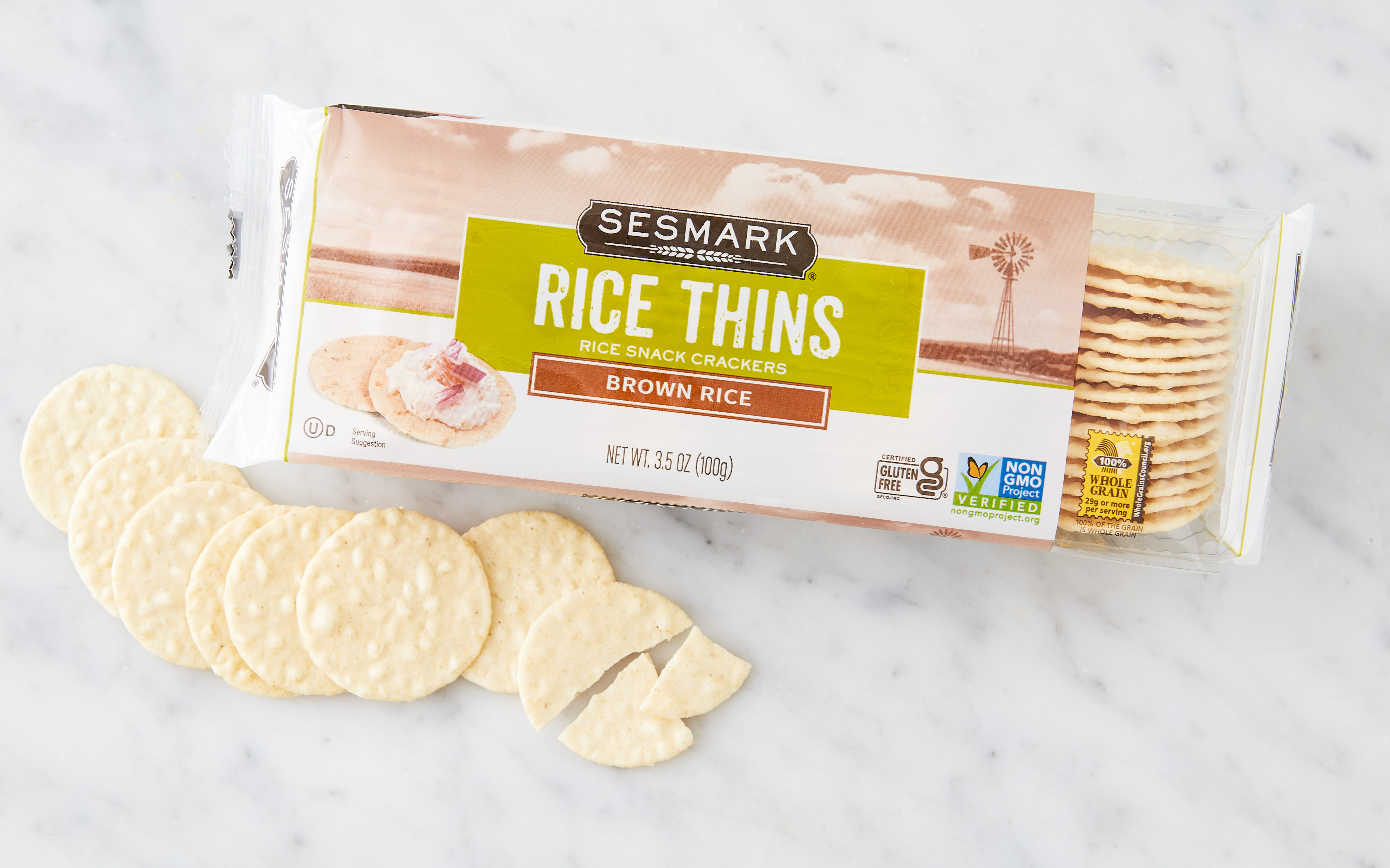 Gluten-Free Brown Rice Rice Thins | 3.5 oz | Sesmark | Good Eggs