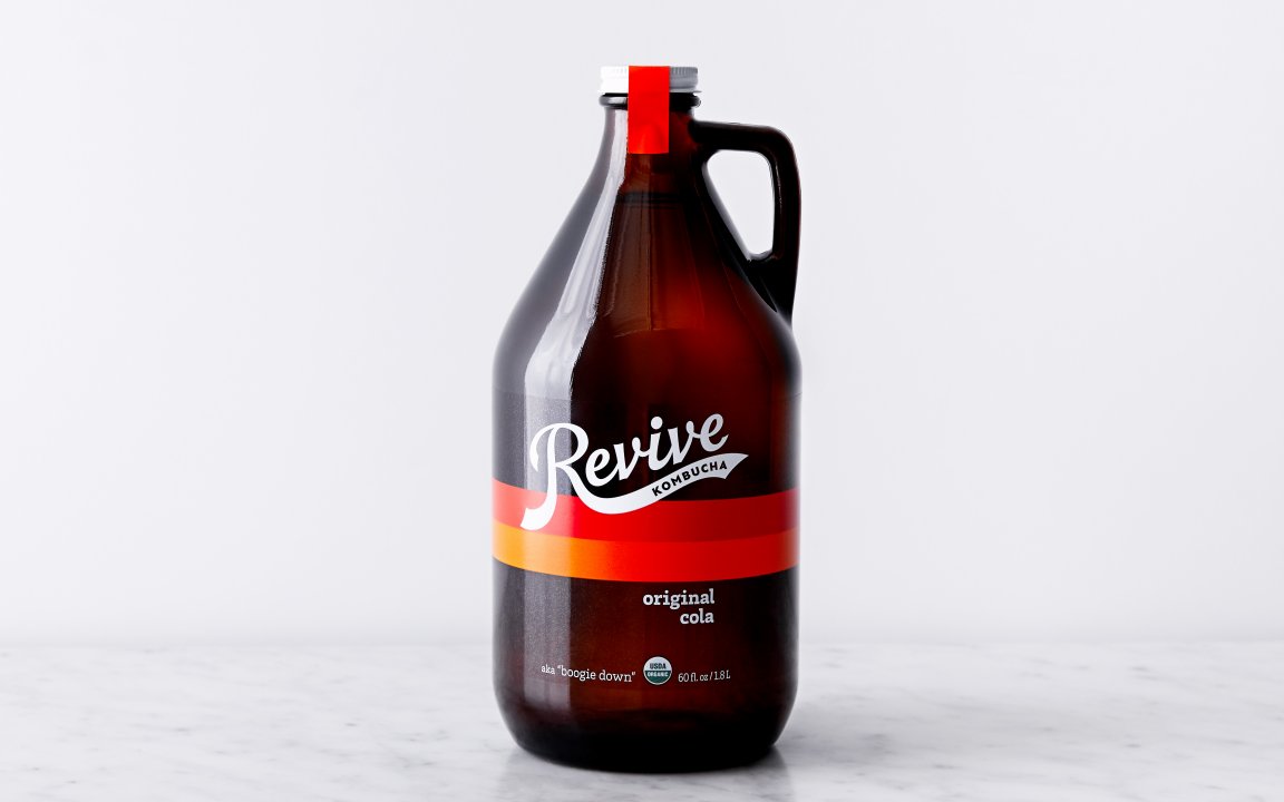 Organic Original Cola Kombucha Growler | 60 fl oz | Revive Kombucha ...