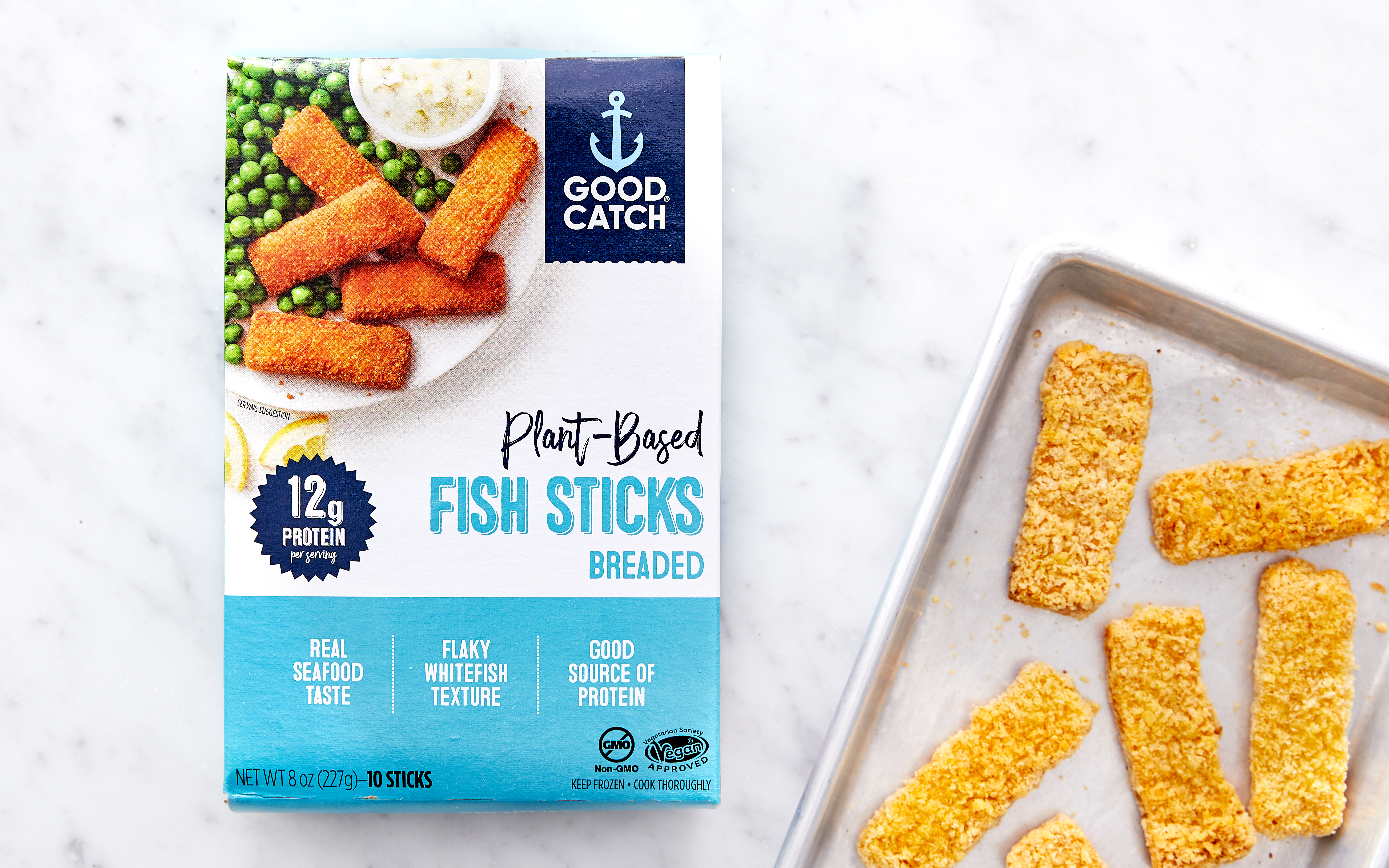 Plant-Based Breaded Fish Sticks | 8 oz | Good Catch | Good Eggs