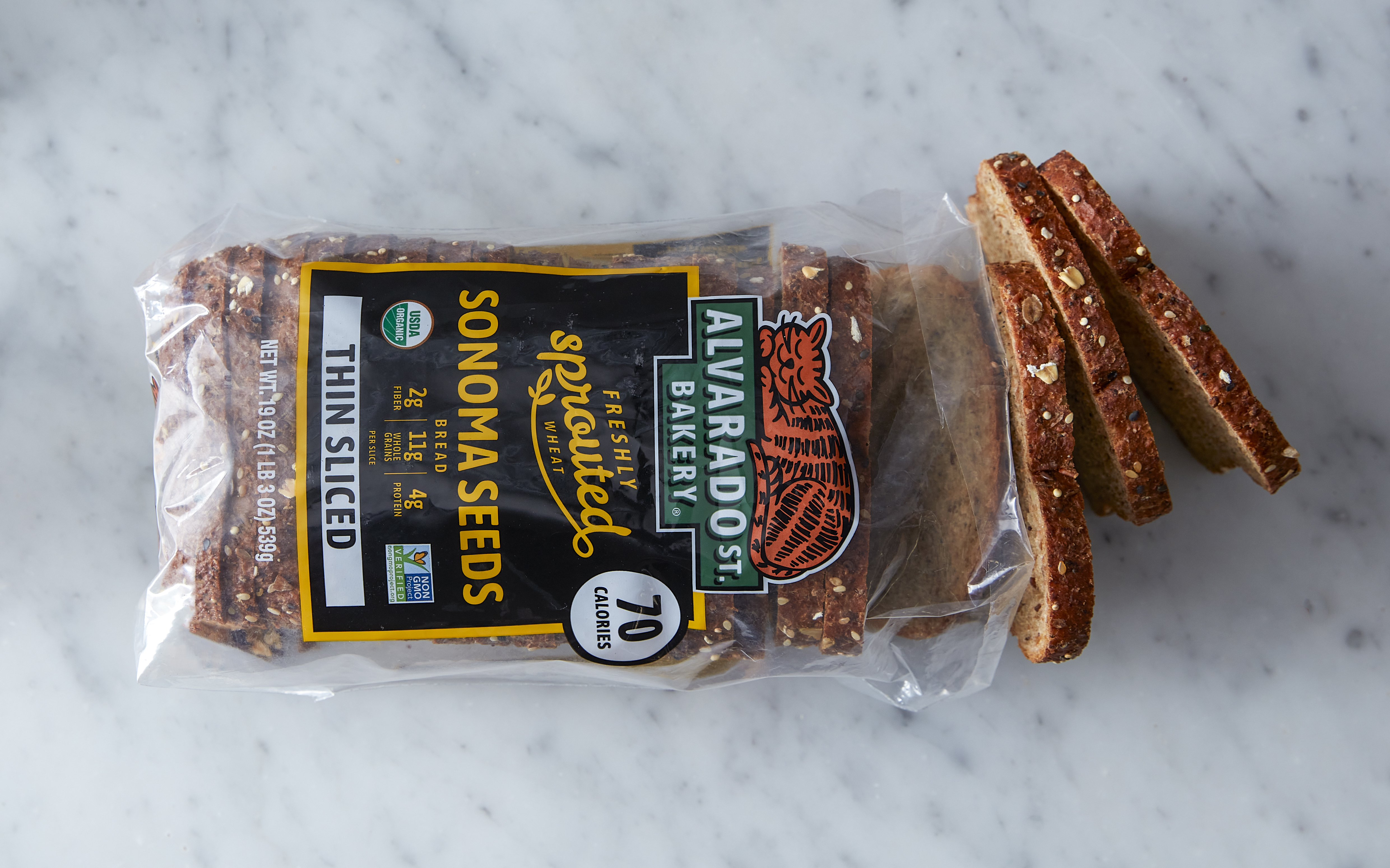 Thin-Sliced Sprouted Wheat Sonoma Seeds Bread | 19 oz | Alvarado Street ...