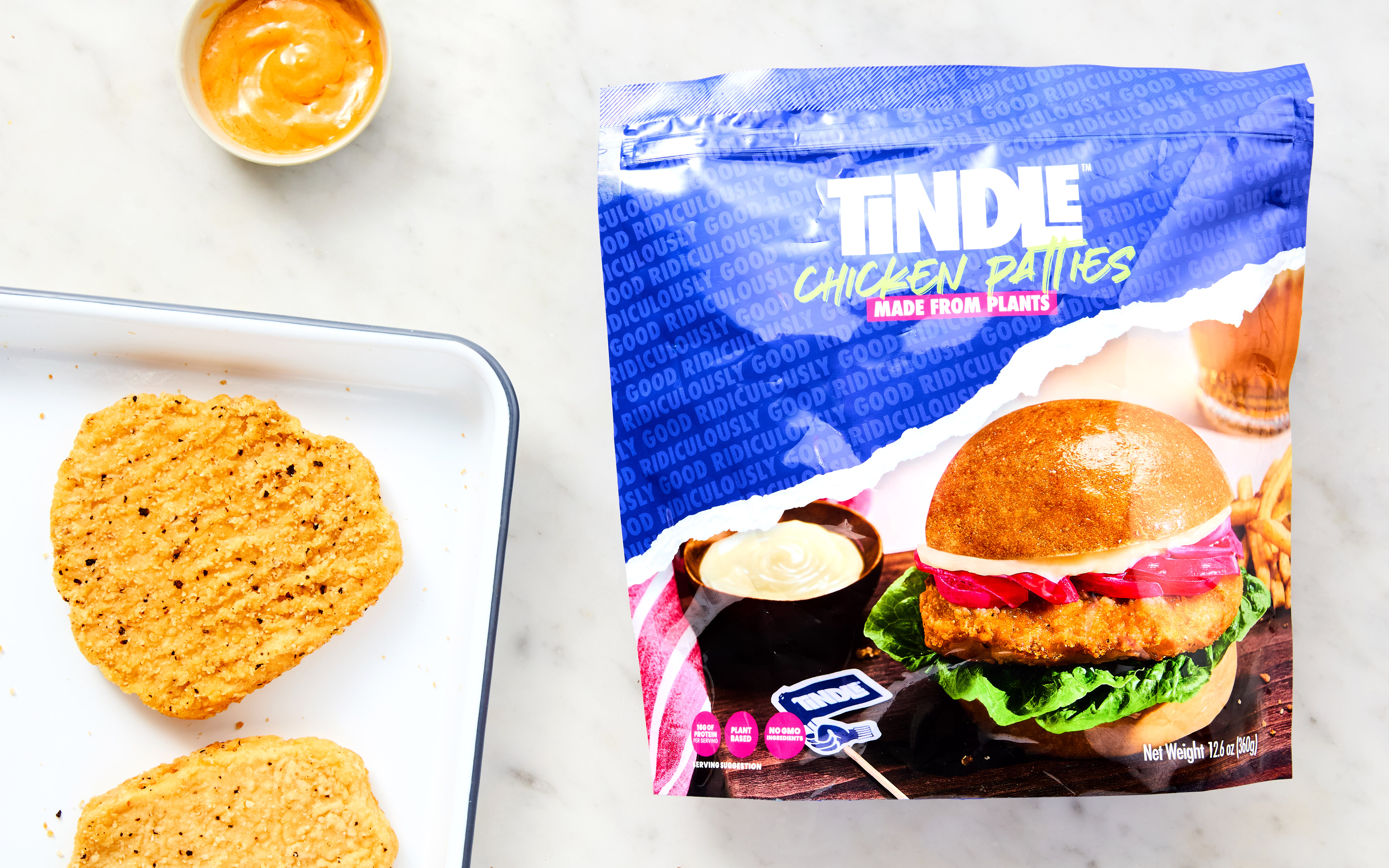 Plant-Based Chicken Patties | 12.6 oz | Tindle | Good Eggs