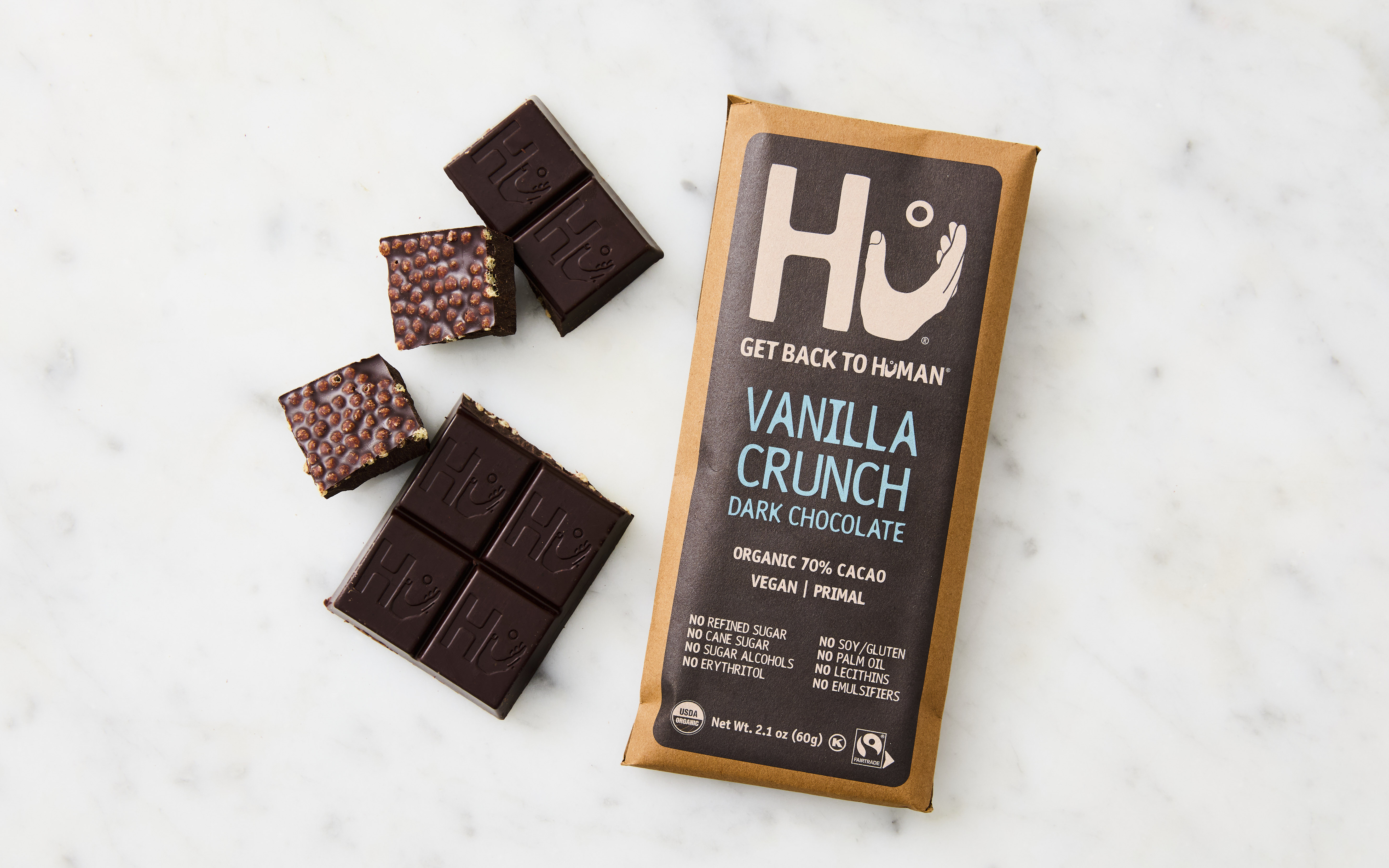 Vanilla Crunch Dark Chocolate Bar | 2.1 oz | Hu Kitchen | Good Eggs